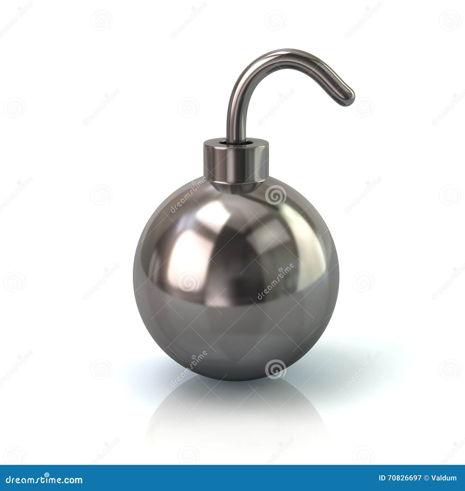 Silver bomb stock illustration. Illustration of ball - 70826697
