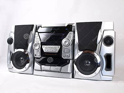 Silver Boom Box Stereo Angle Stock Image - Image of digital, sound: 4023033