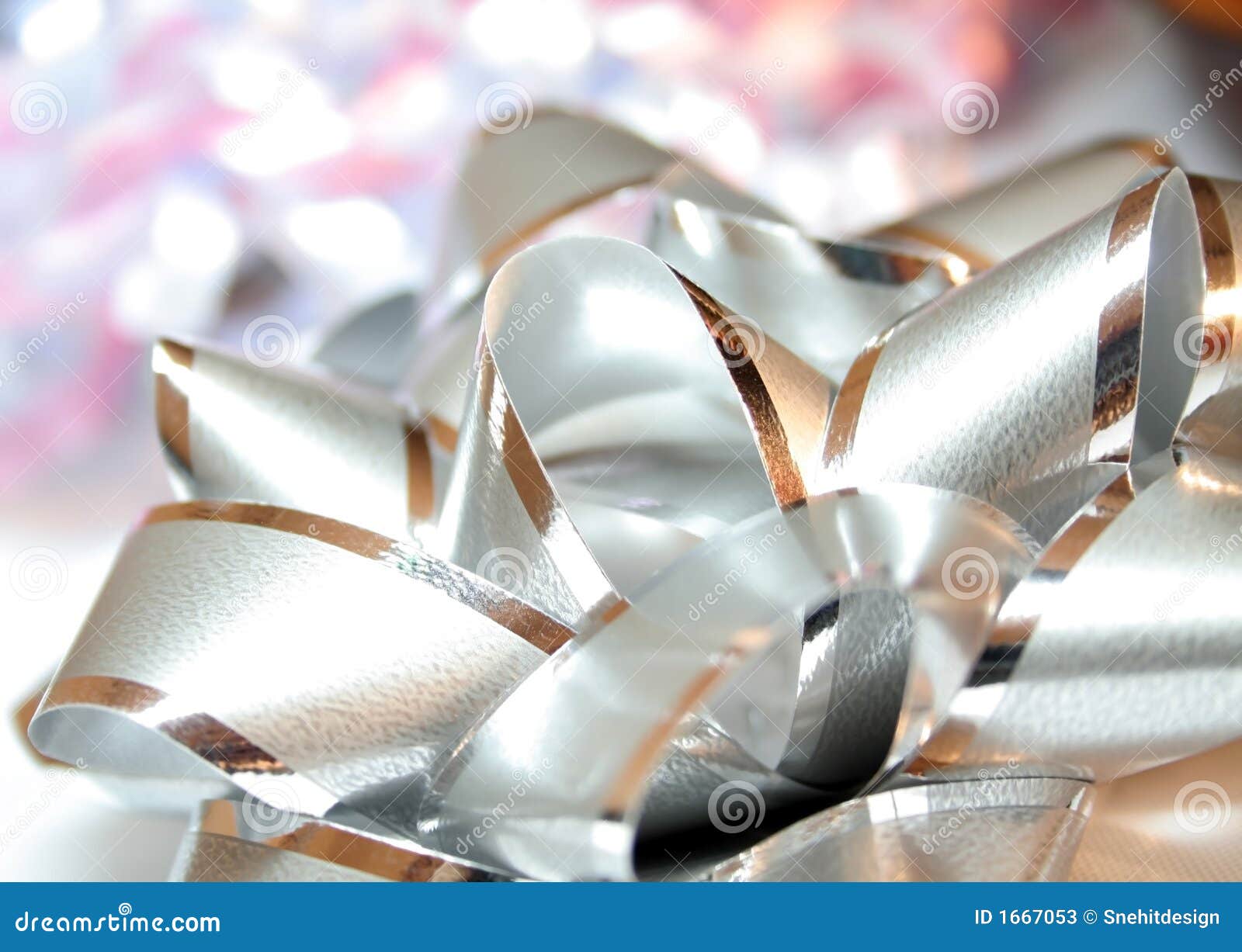Silver bow stock image. Image of wrap, vday, receive, wrapping - 1667053