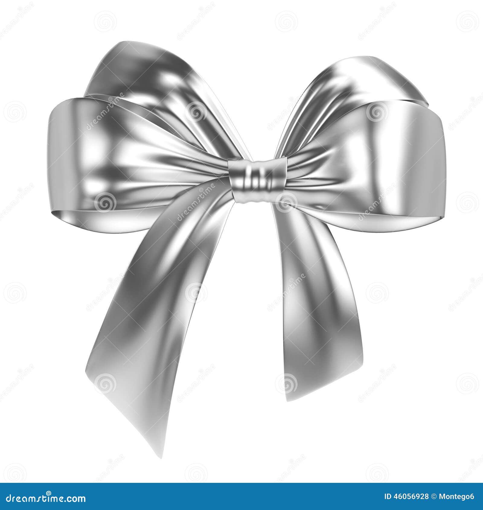 Silver bow stock illustration. Illustration of party - 46056928