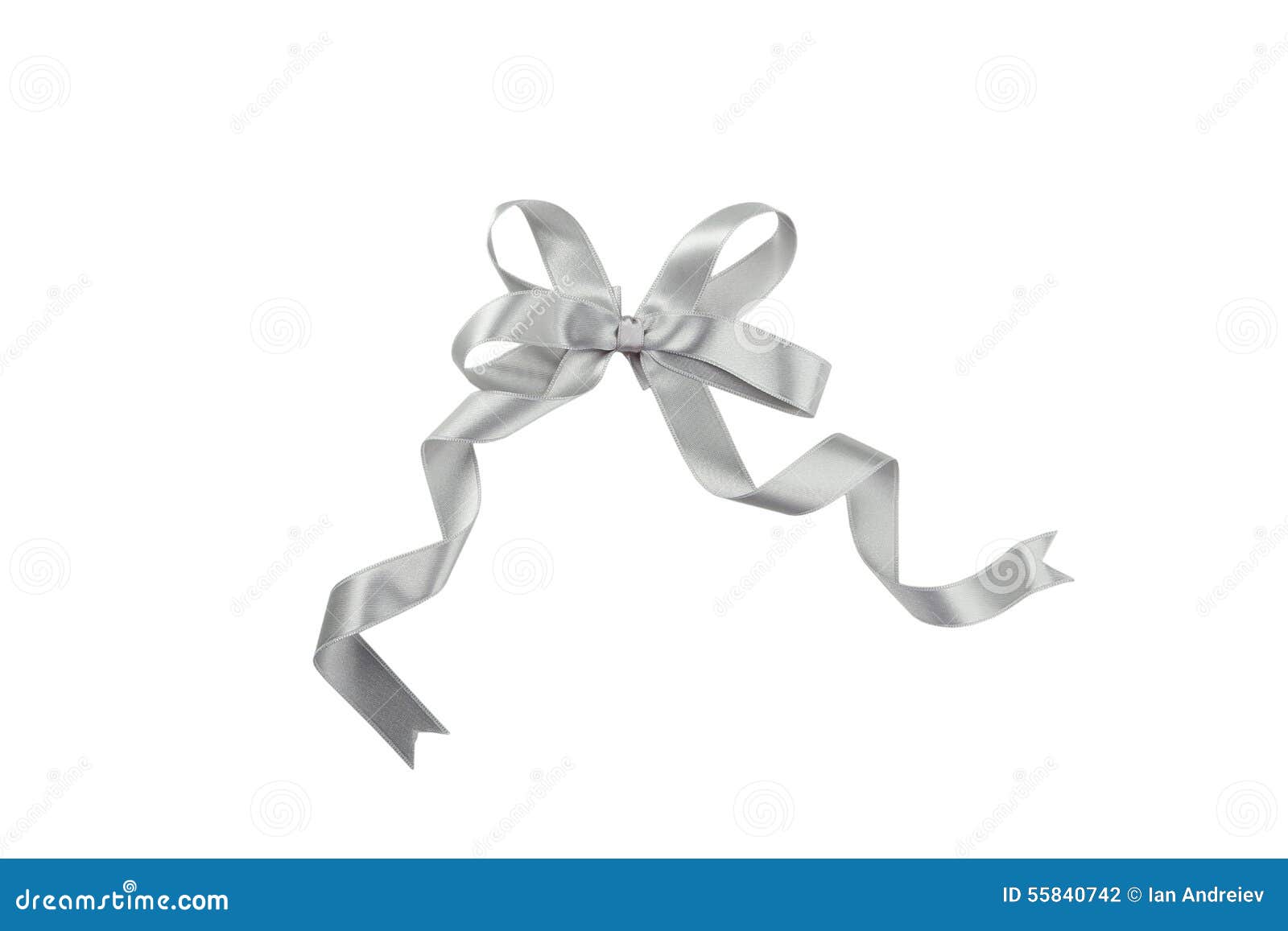 Silver bow stock photo. Image of anniversary, wrap, ornate - 55840742