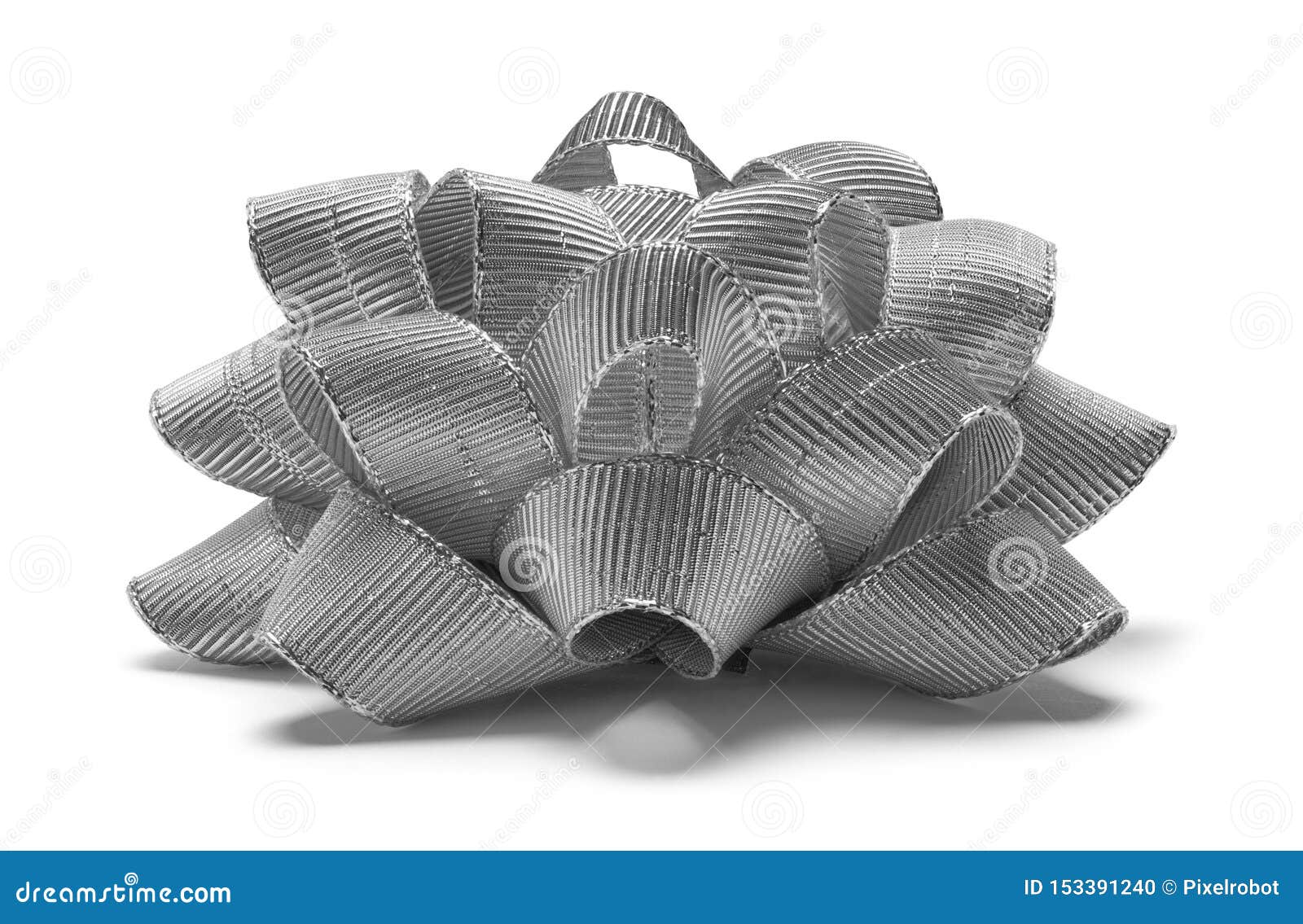 Silver Bow Side View stock photo. Image of view, isolated - 153391240
