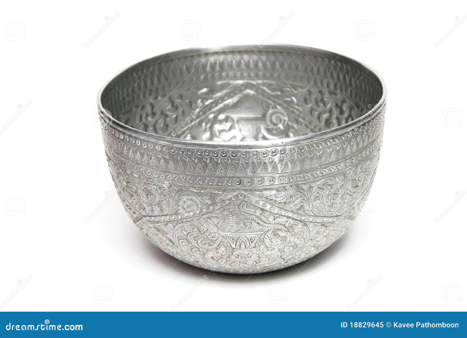 Silver bowl stock image. Image of container, kitchen - 18829645
