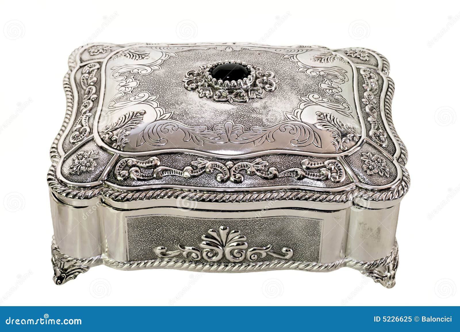 Silver box stock image. Image of metal, rectangular, reflection - 5226625