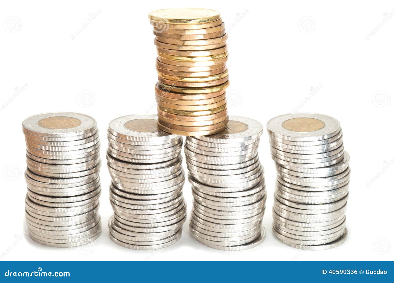 Silver and Brass Coins Stacked Editorial Photo - Image of canadian ...