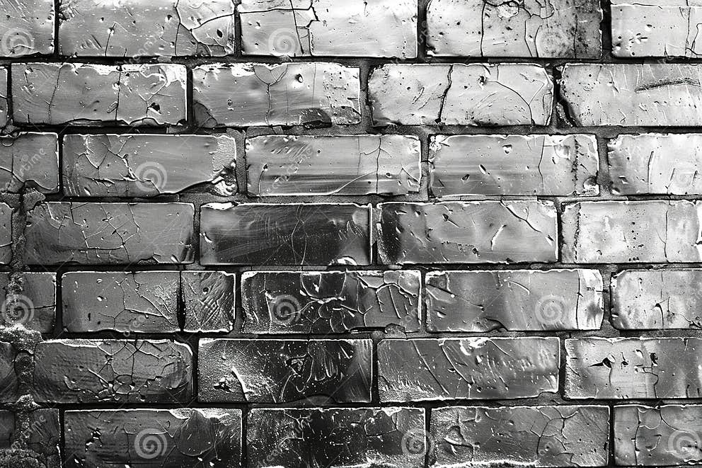 Silver Brick Wall Texture Background with Generative AI Stock ...