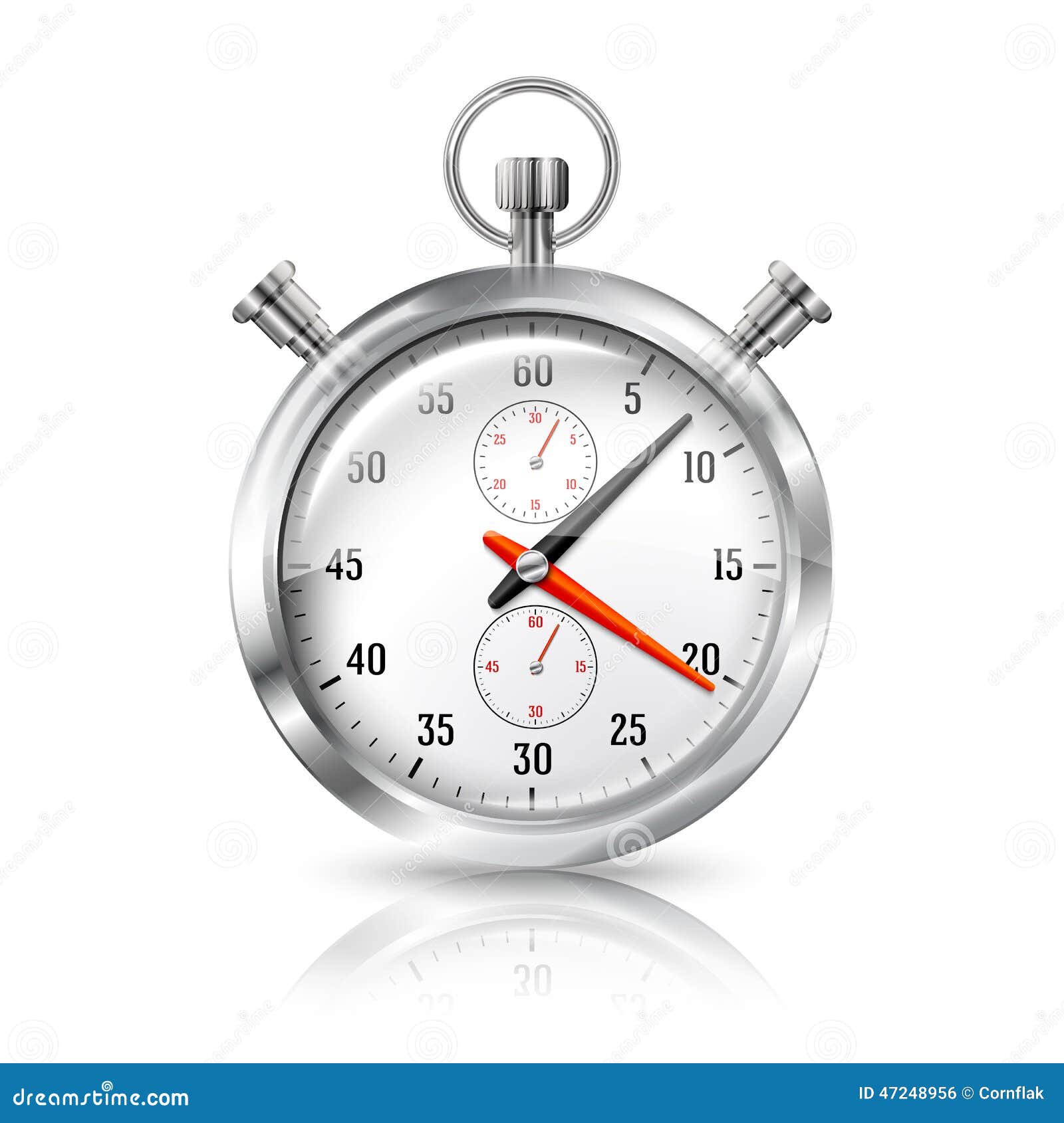 Set Stopwatch, Clock, Time Sleep And Ringing Bell. Square Glass Panels ...