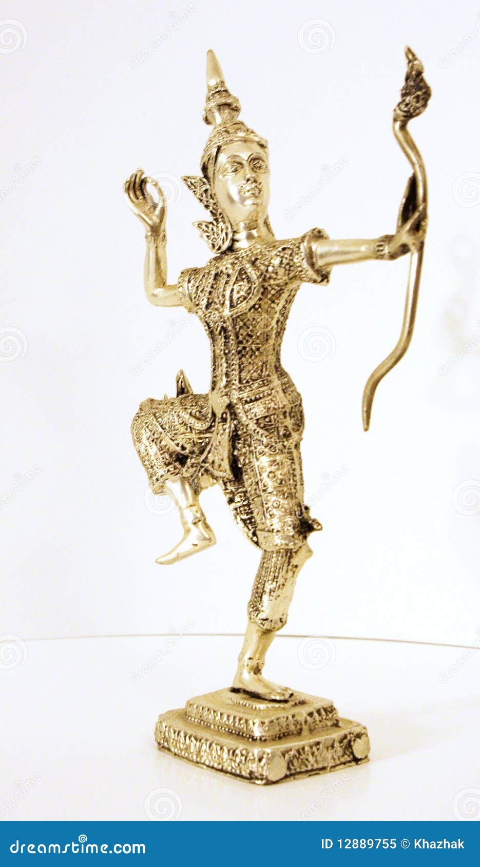 Silver Buddha stock image. Image of pose, religion, background - 12889755