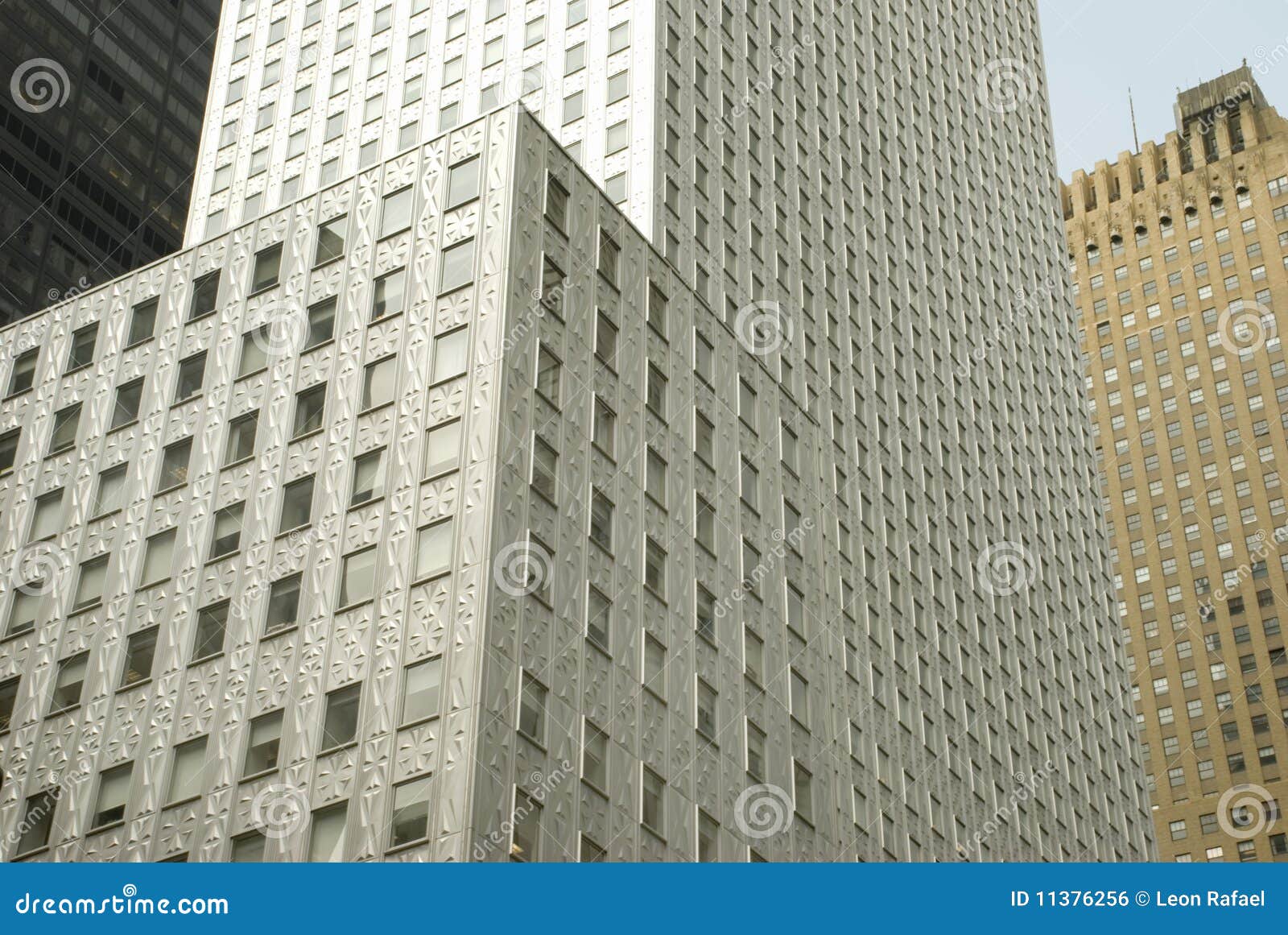 Silver Building NYC stock photo. Image of modern, skyscraper - 11376256