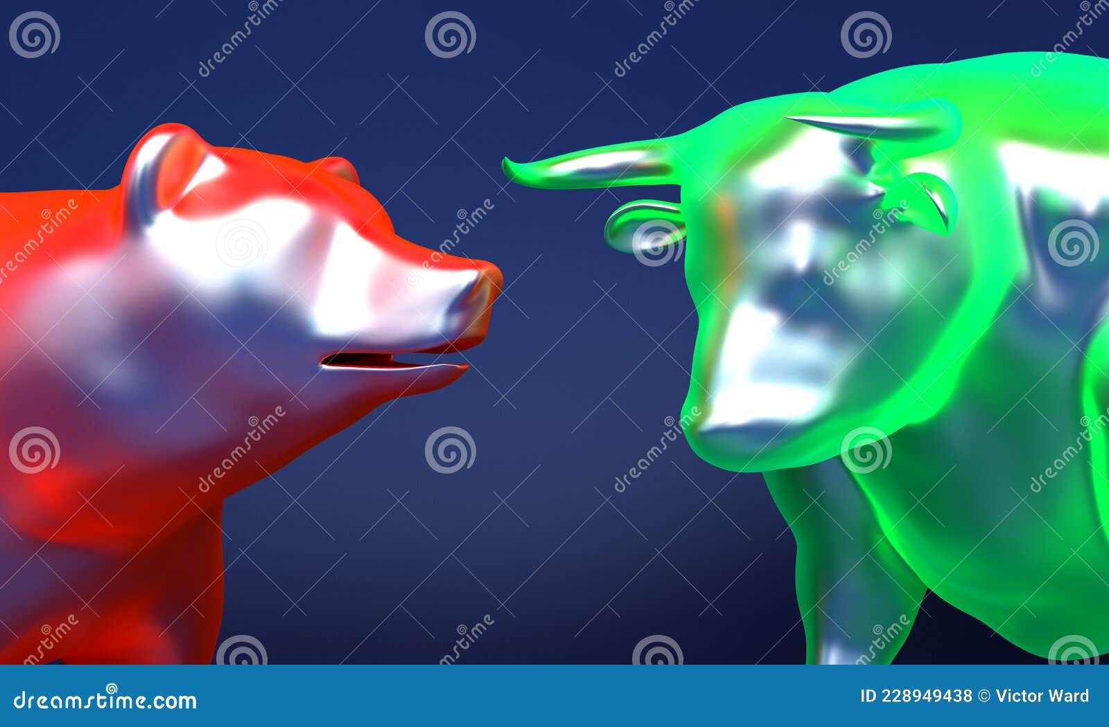 Silver Bull Token Statuette Stock Image | CartoonDealer.com #268717141