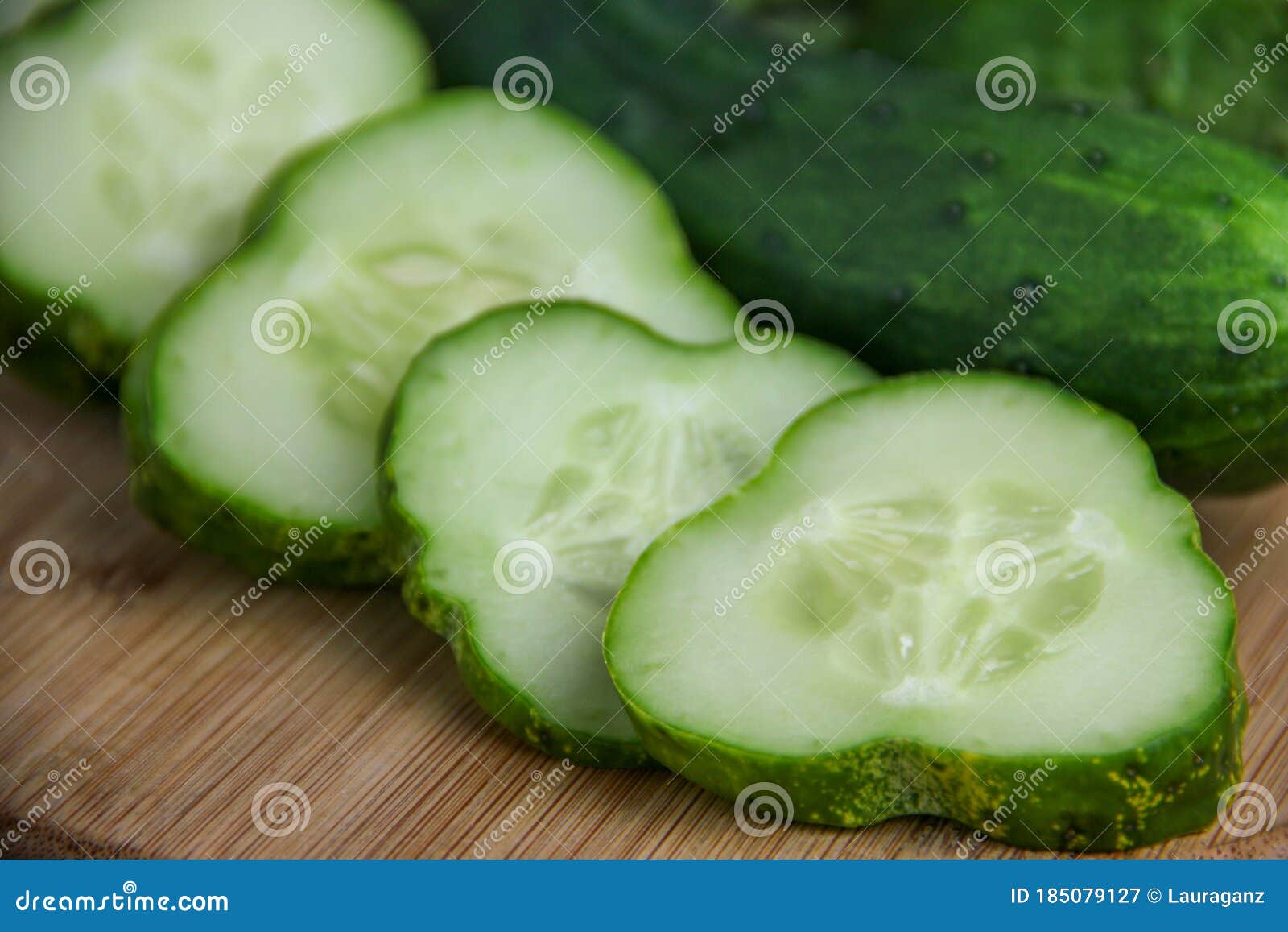 Cucumbers and Cucumber Slices Stock Image - Image of chopped, circle ...