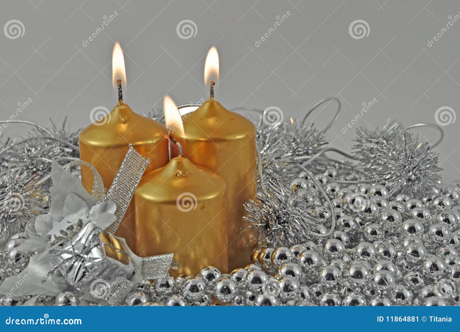 Silver burning candles stock image. Image of xmas, texture - 11864881