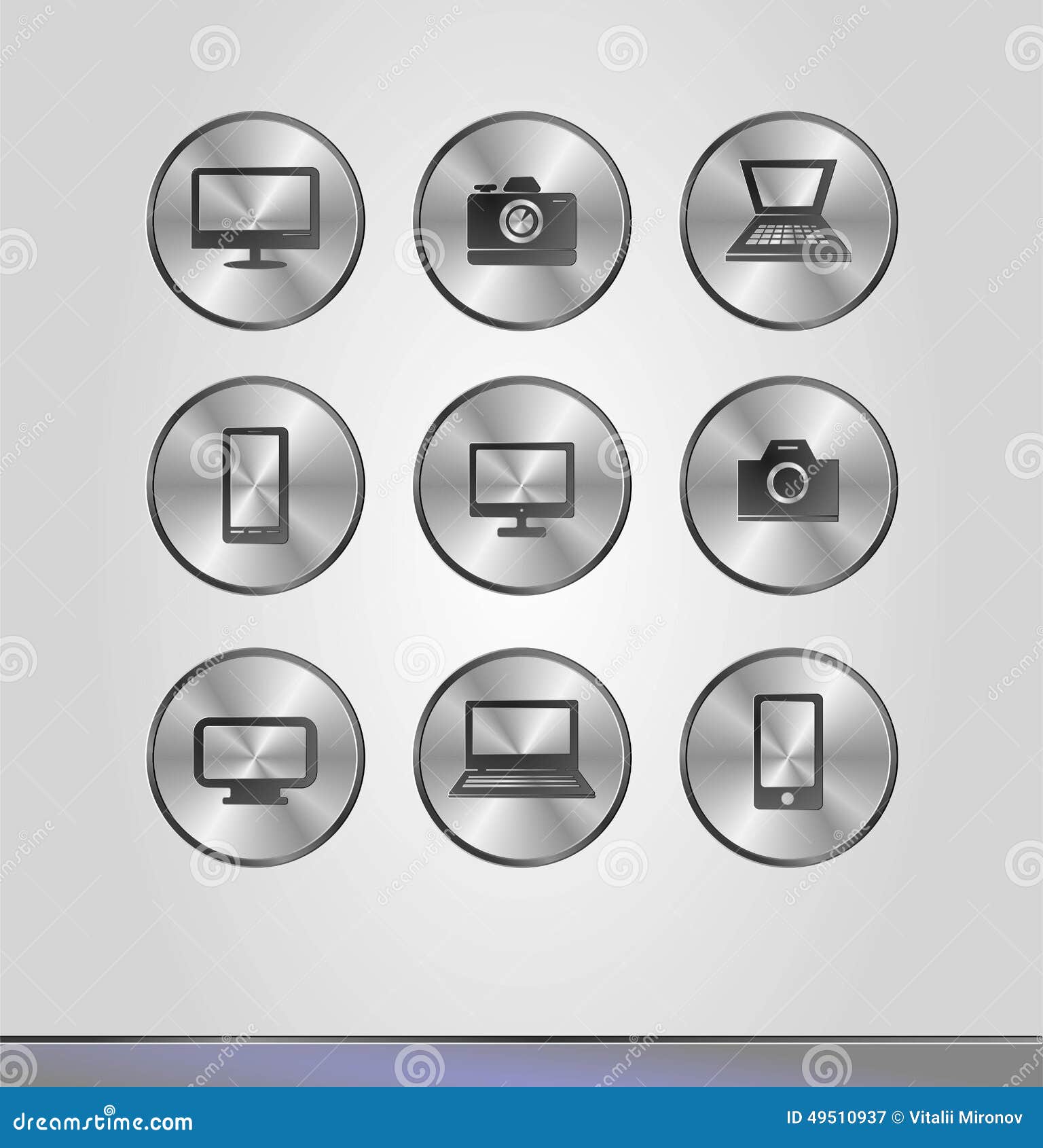 Silver business icons stock vector. Illustration of element - 49510937