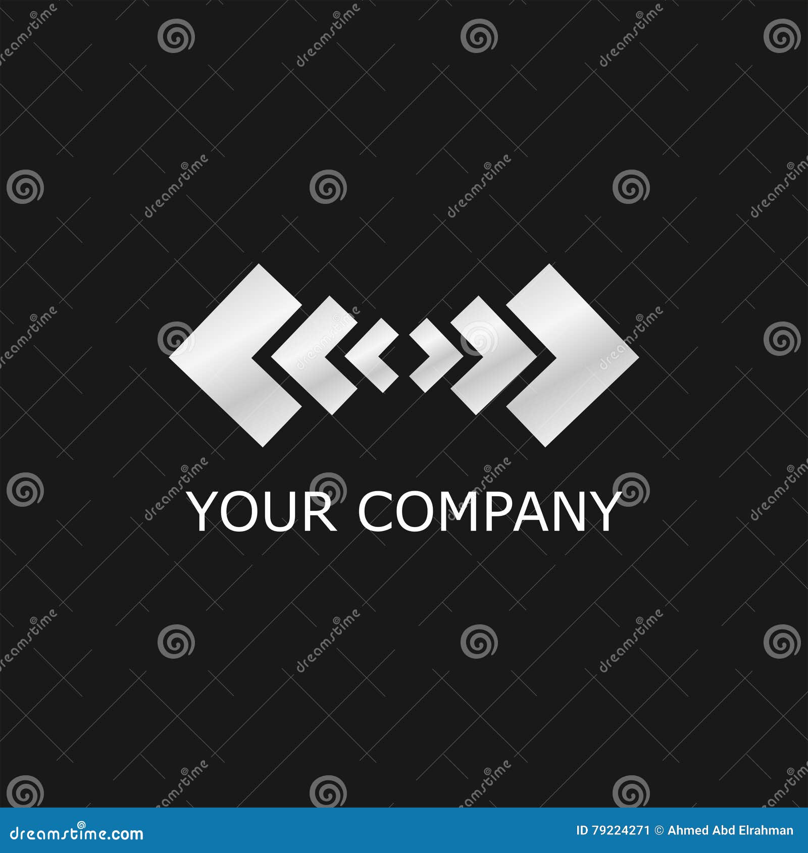 Silver Business Logo Template Stock Vector - Illustration of geometric ...