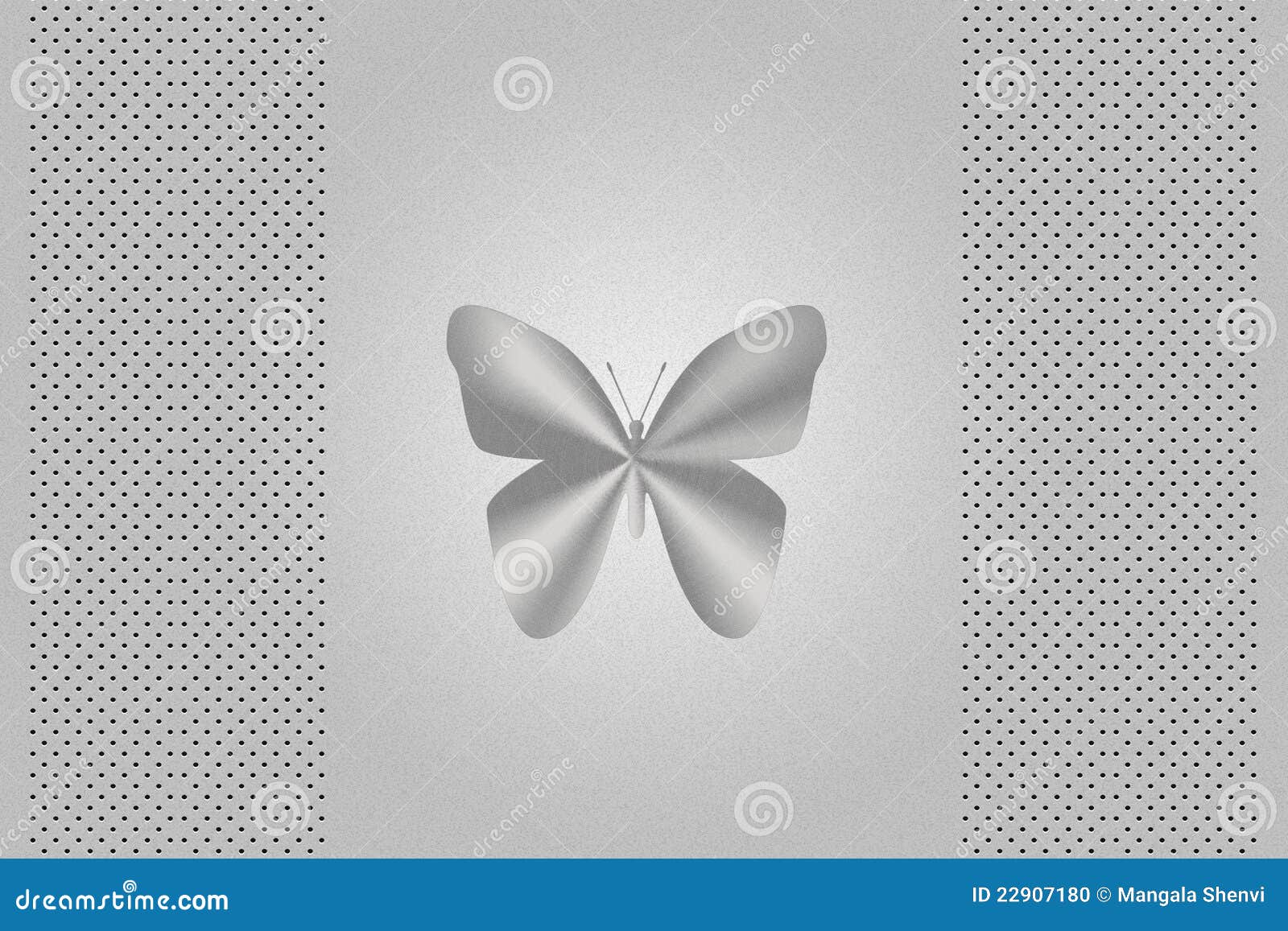 Silver Butterfly Linear Wavy Abstract On A Black Background. Angel ...