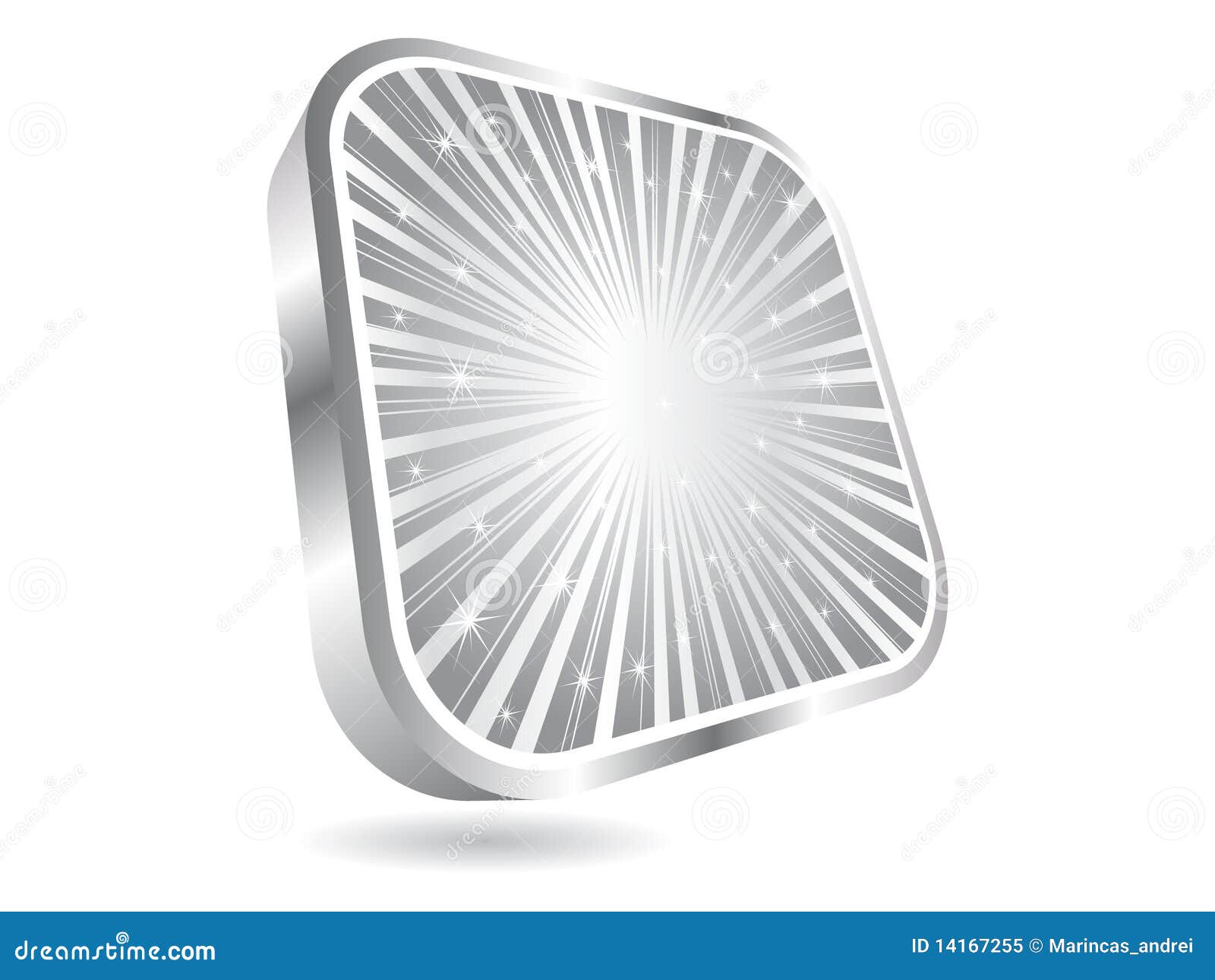 Silver button stock vector. Illustration of silver, award - 14167255
