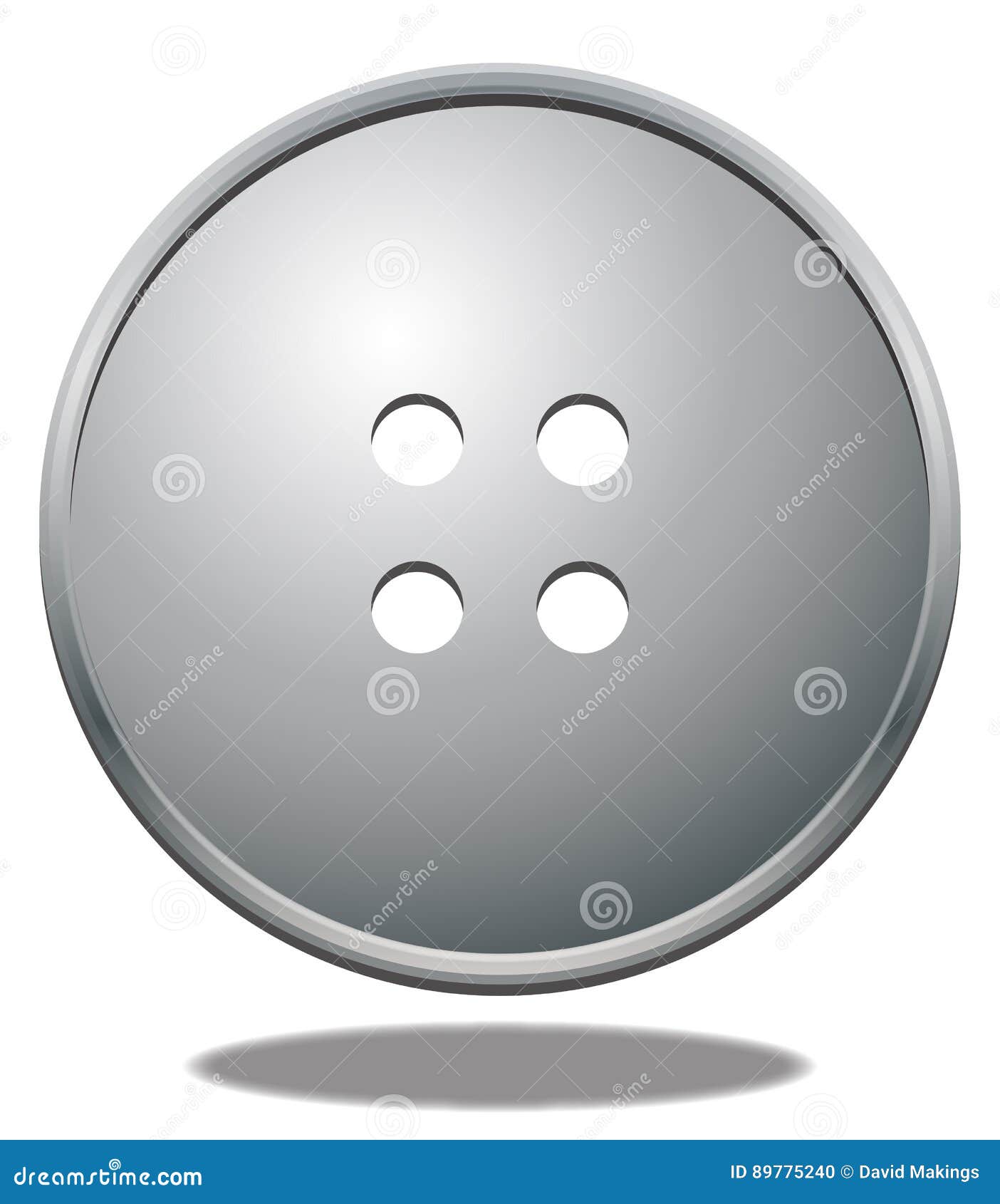 Silver Button stock illustration. Illustration of background - 89775240