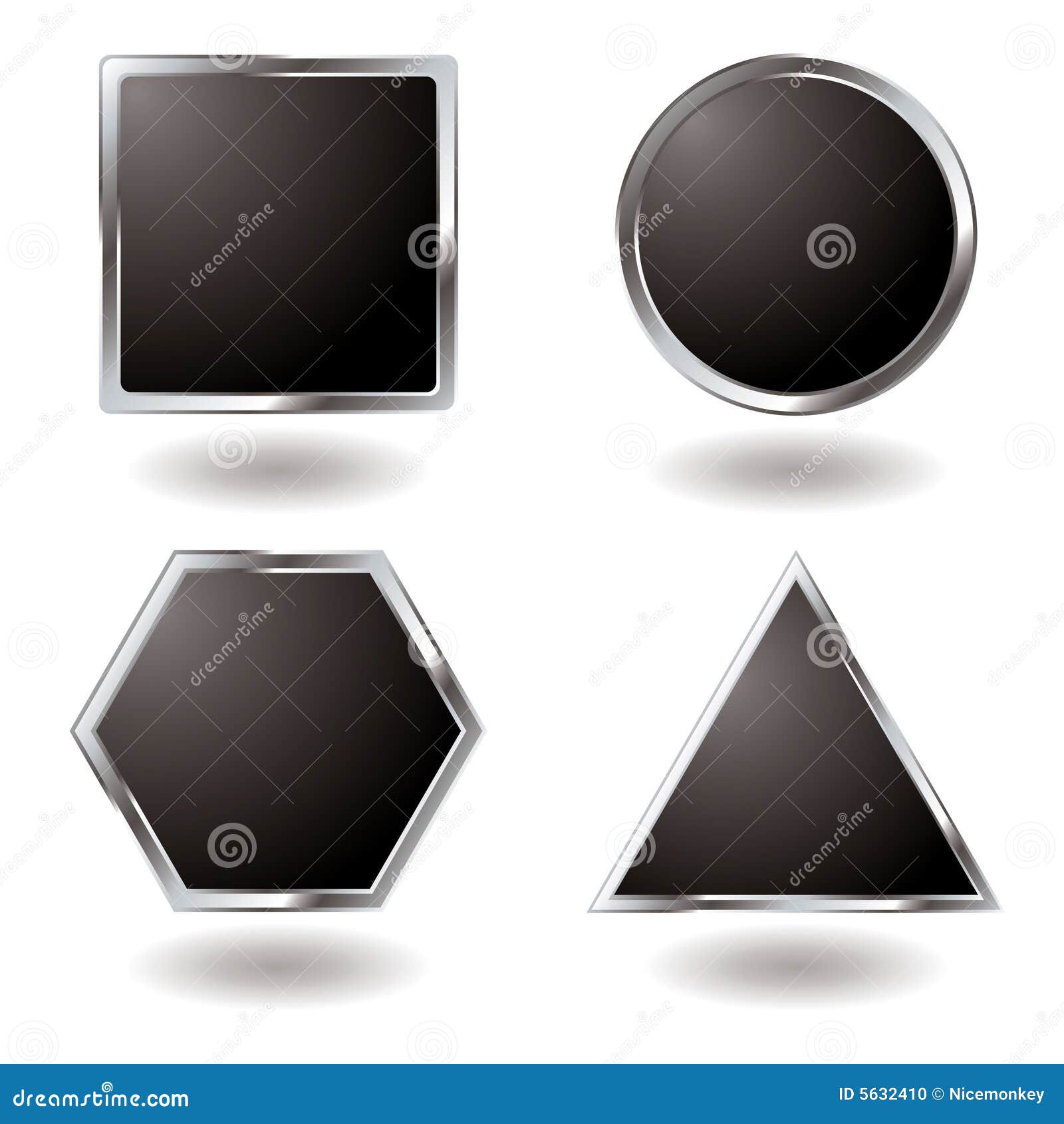 Silver Button Variation Stock Illustrations – 395 Silver Button ...