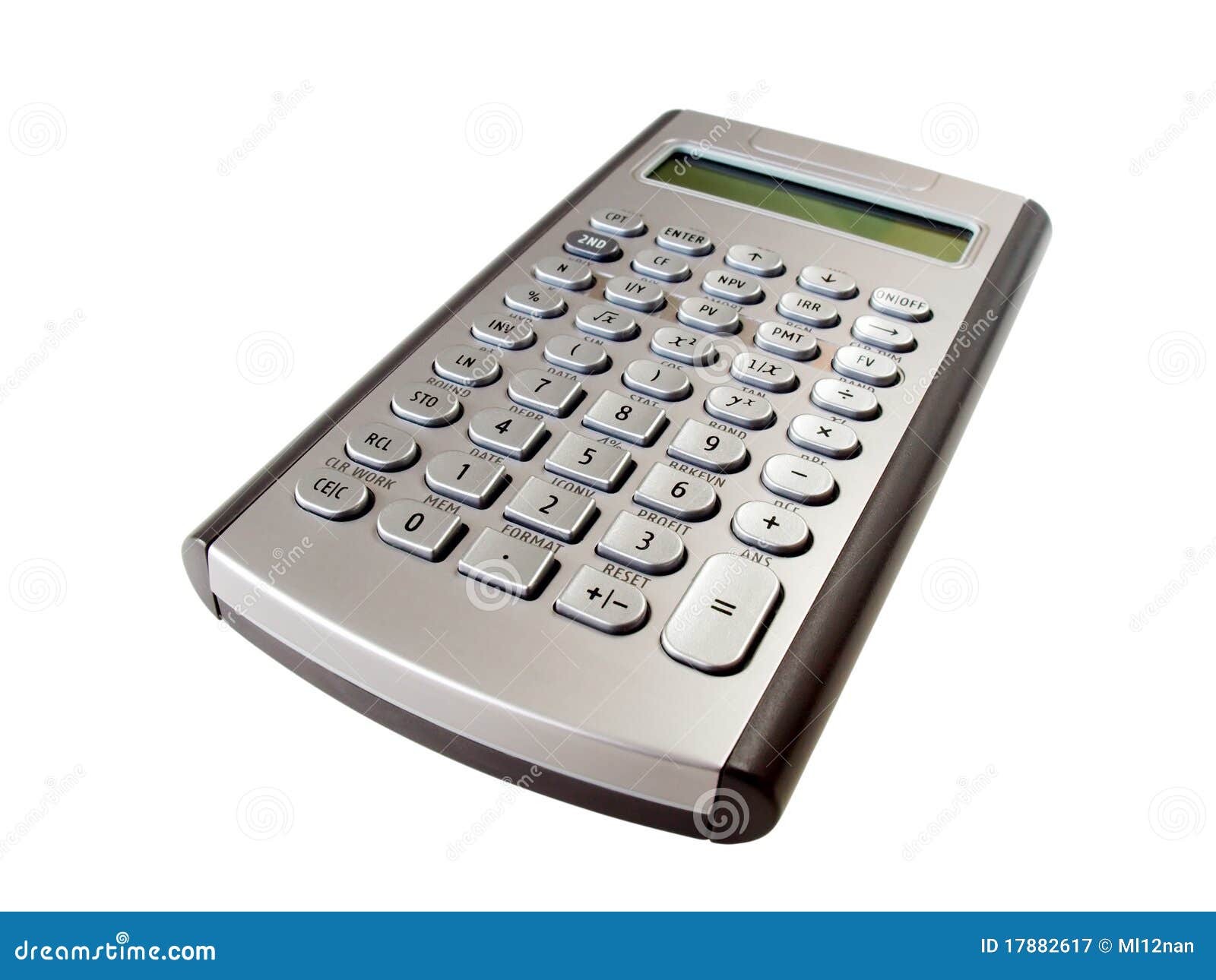 Silver calculator stock image. Image of calculator, mathematics - 17882617