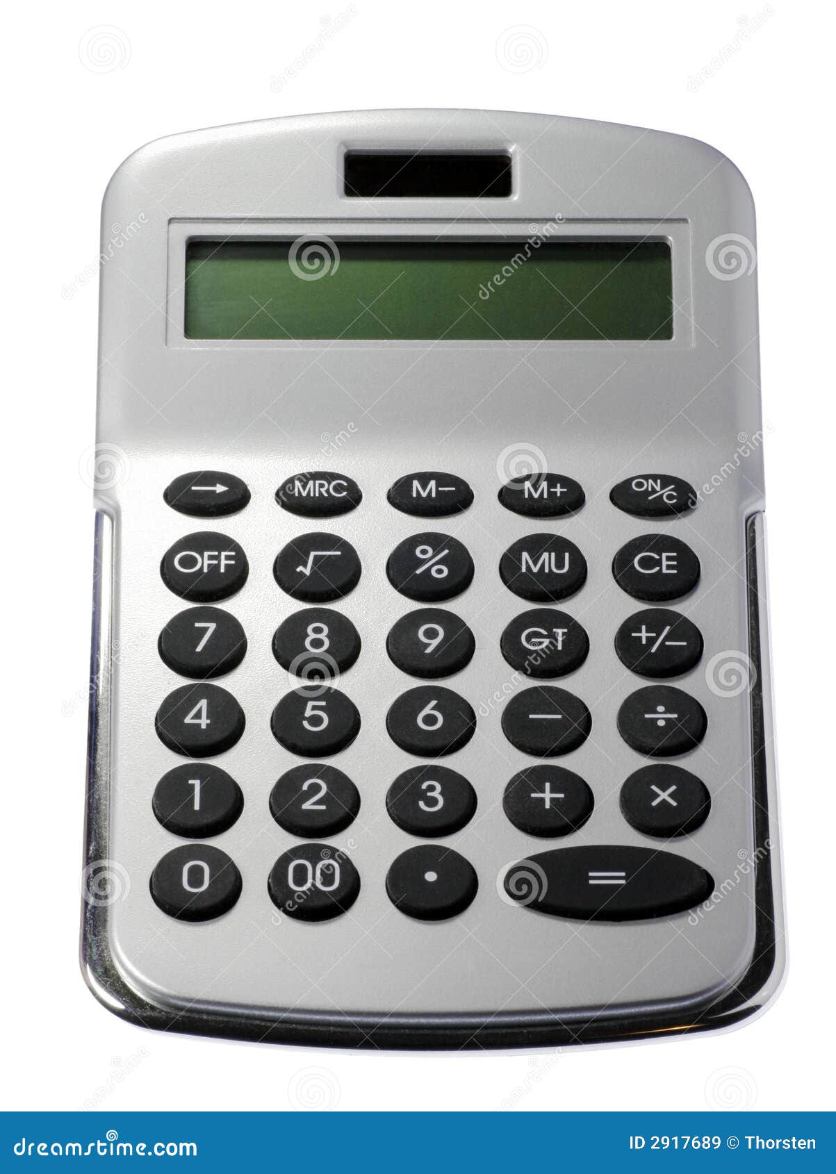 Silver Calculator stock image. Image of buttons, solar - 2917689