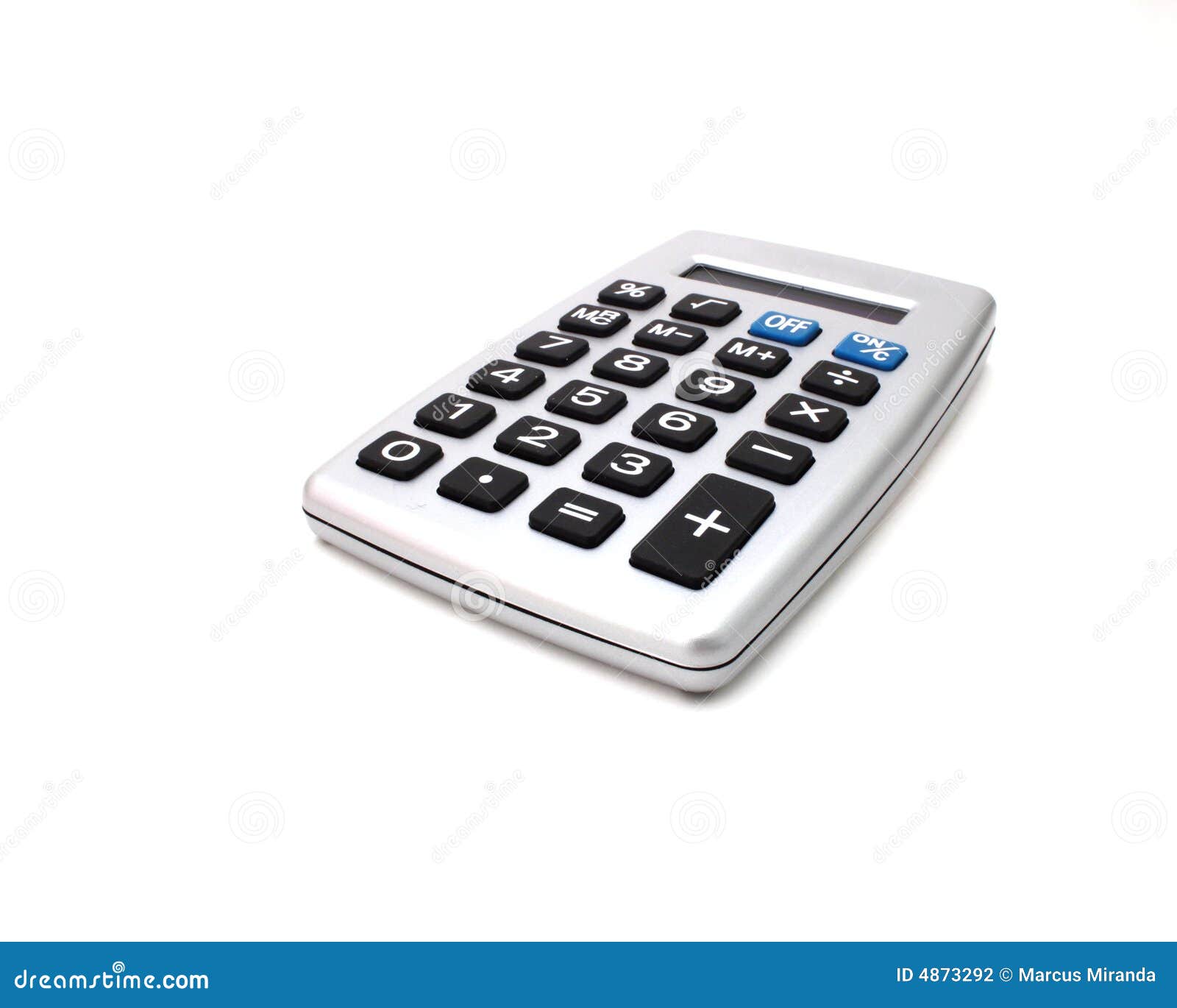 Silver calculator stock photo. Image of electronic, math - 4873292