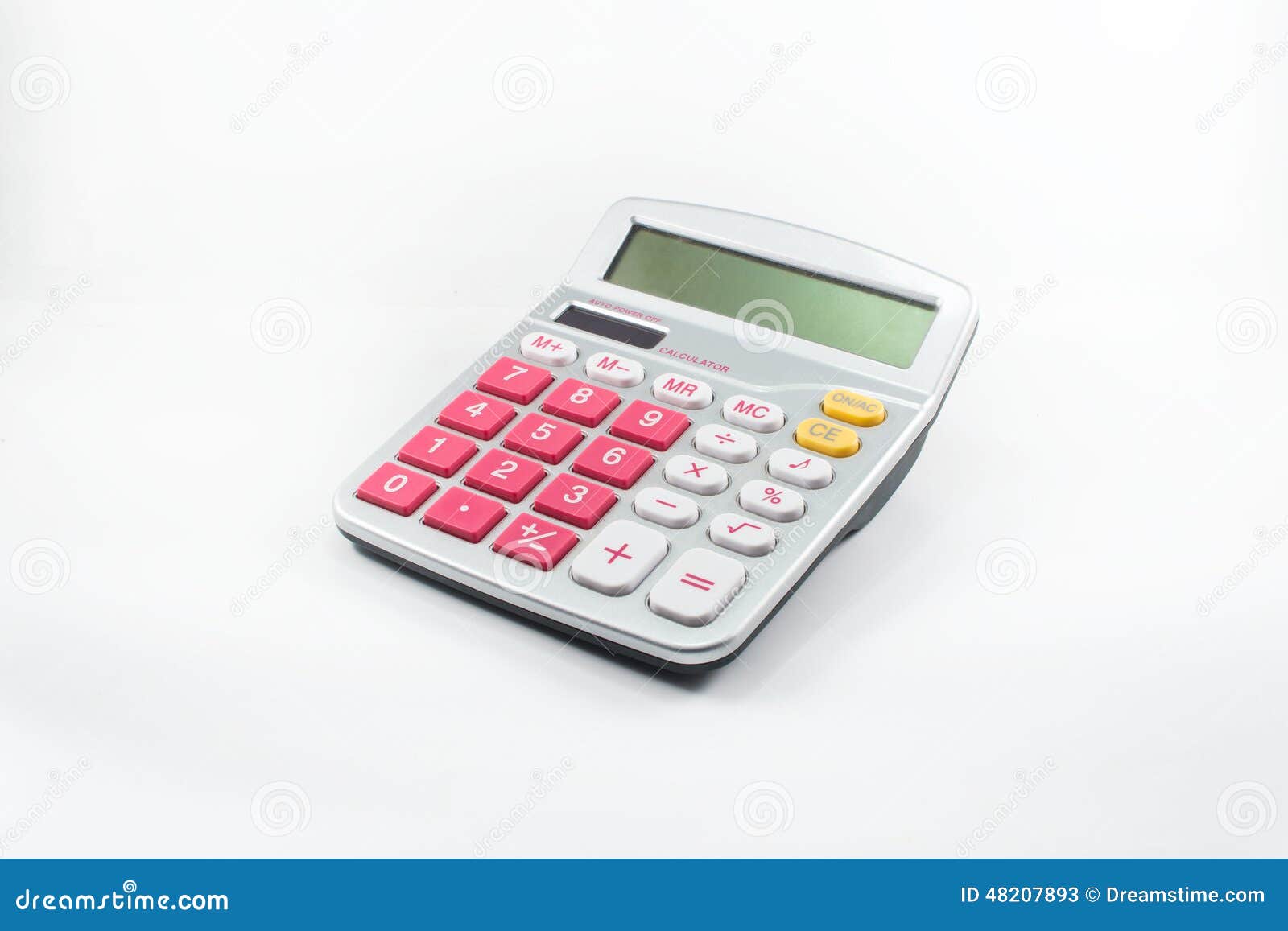 Silver calculator stock image. Image of calculate, number - 48207893