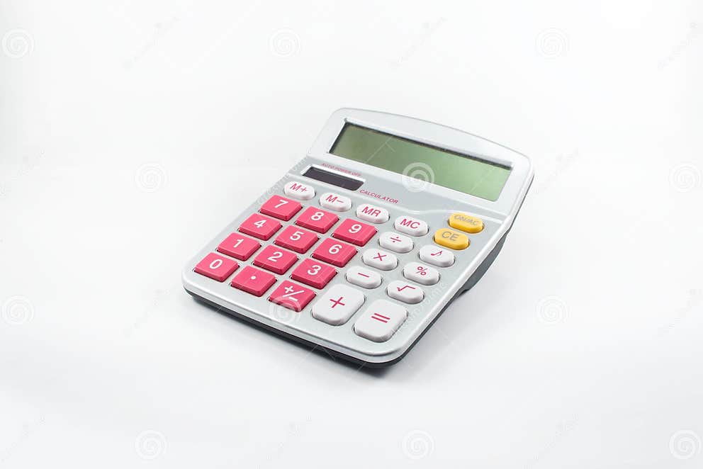 Silver calculator stock image. Image of calculate, number - 48207893