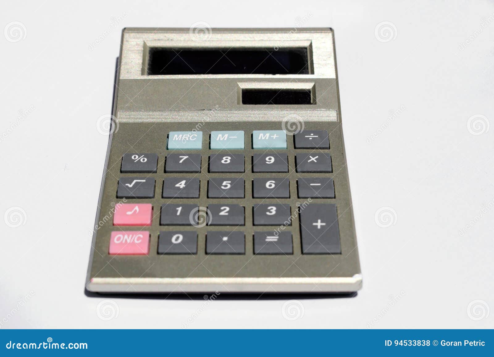 Silver Calculator on White Background Stock Photo - Image of icon ...