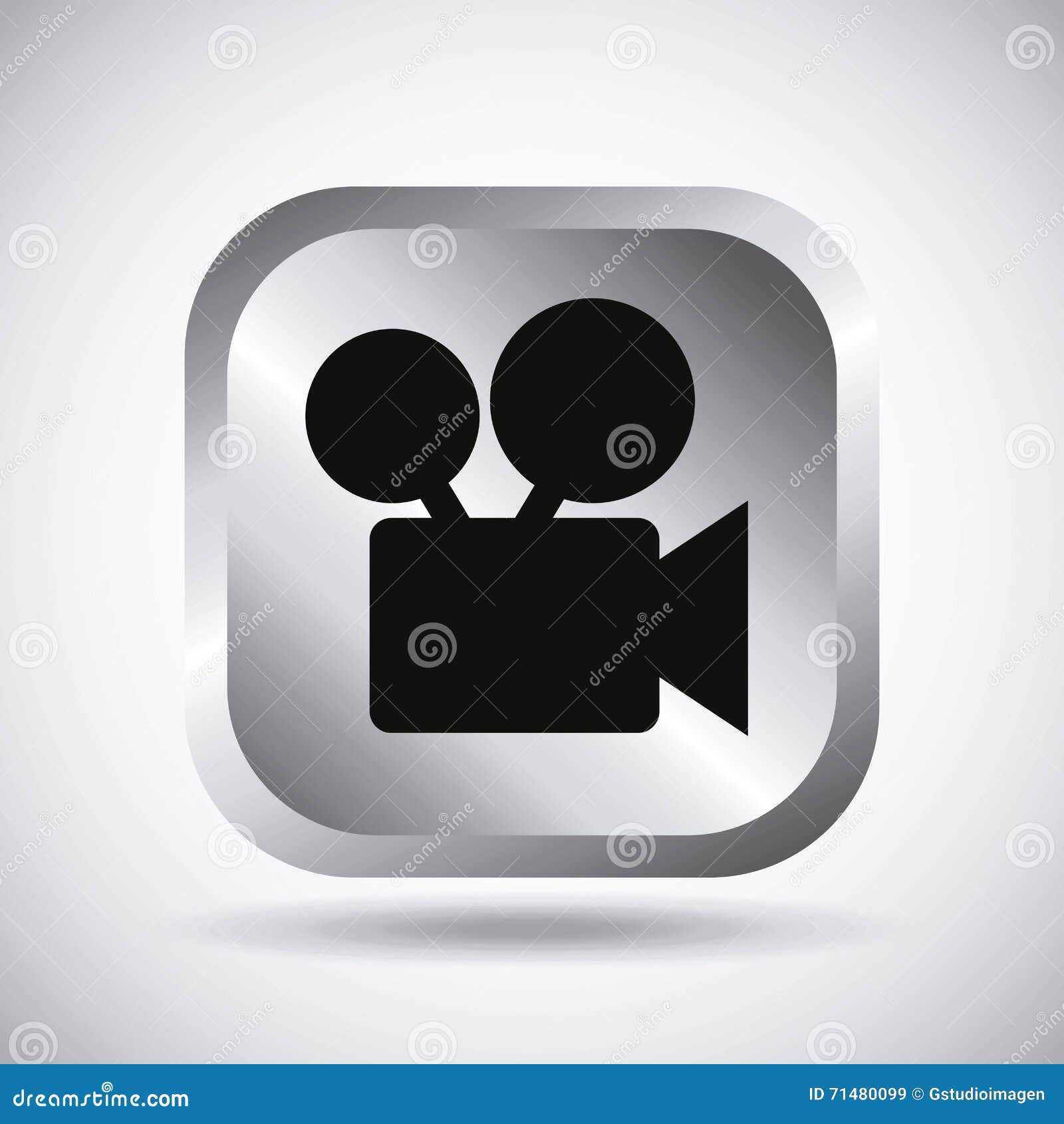 Silver Camera Button Design Stock Illustration - Illustration of record ...