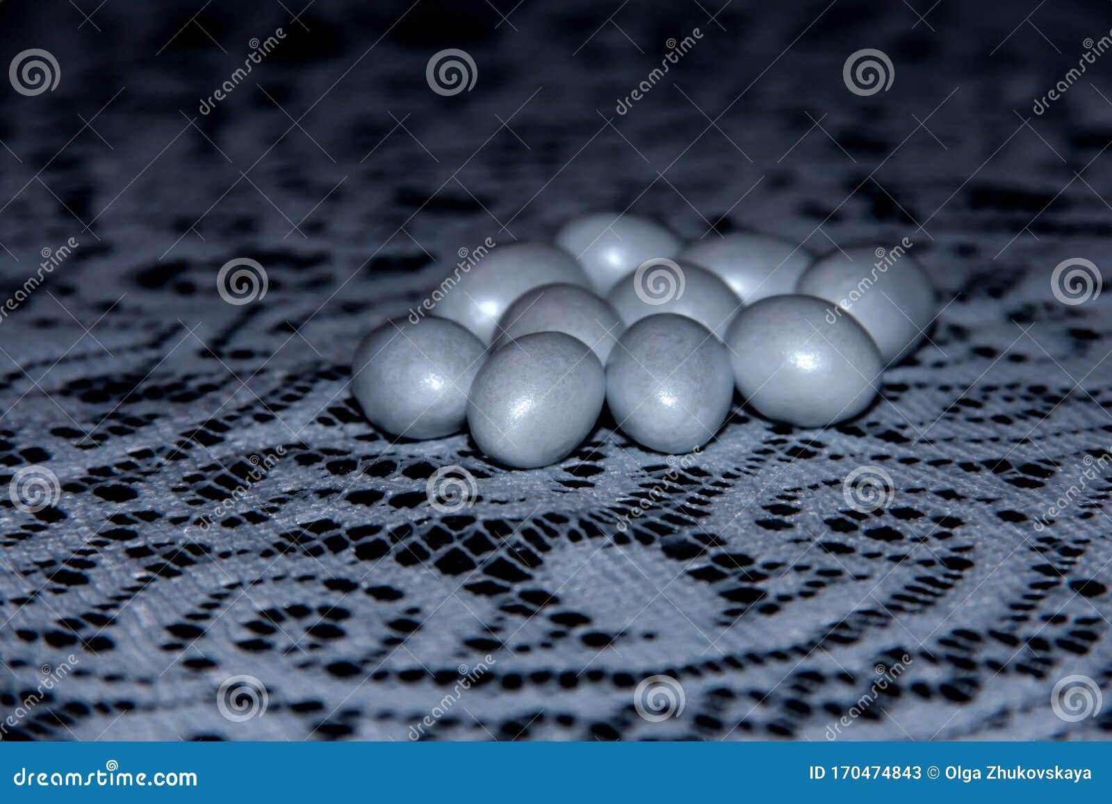 Silver Candies on a Lace Tablecloth Stock Image - Image of oval, sweet ...