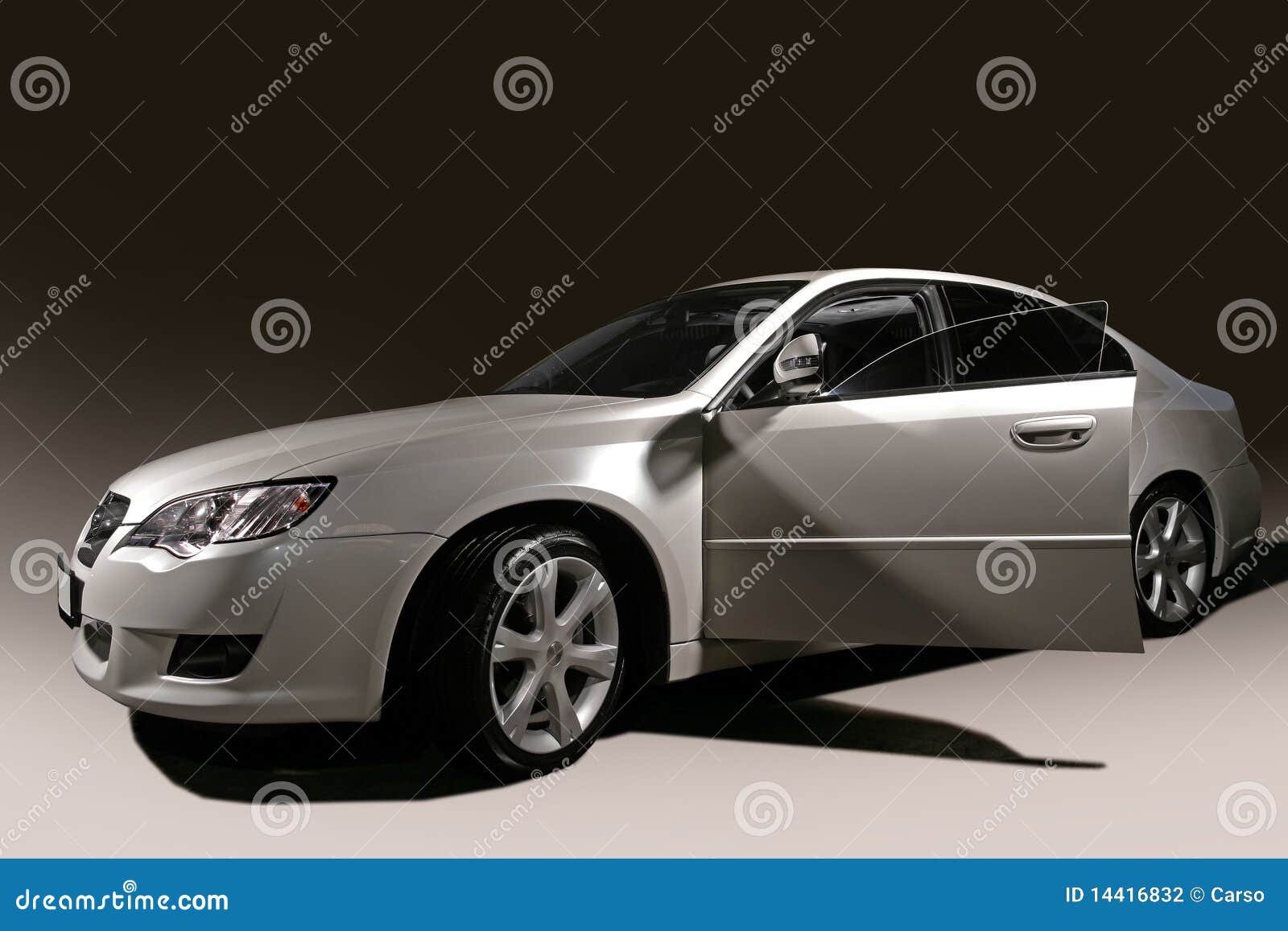 Silver car stock photo. Image of nice, gloss, shadow - 14416832