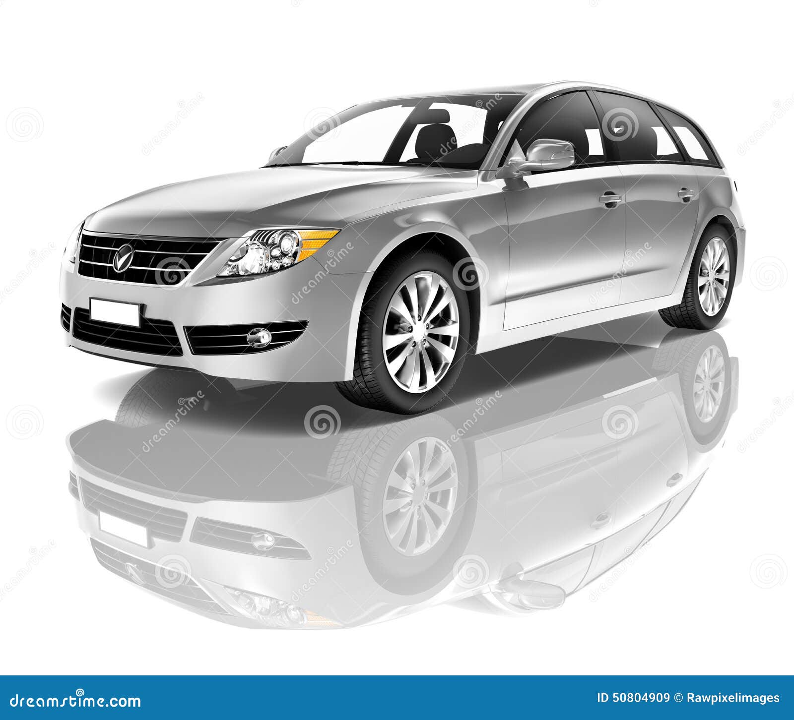 Silver Car Contemporary Luxury Vehicle Concept Stock Illustration ...