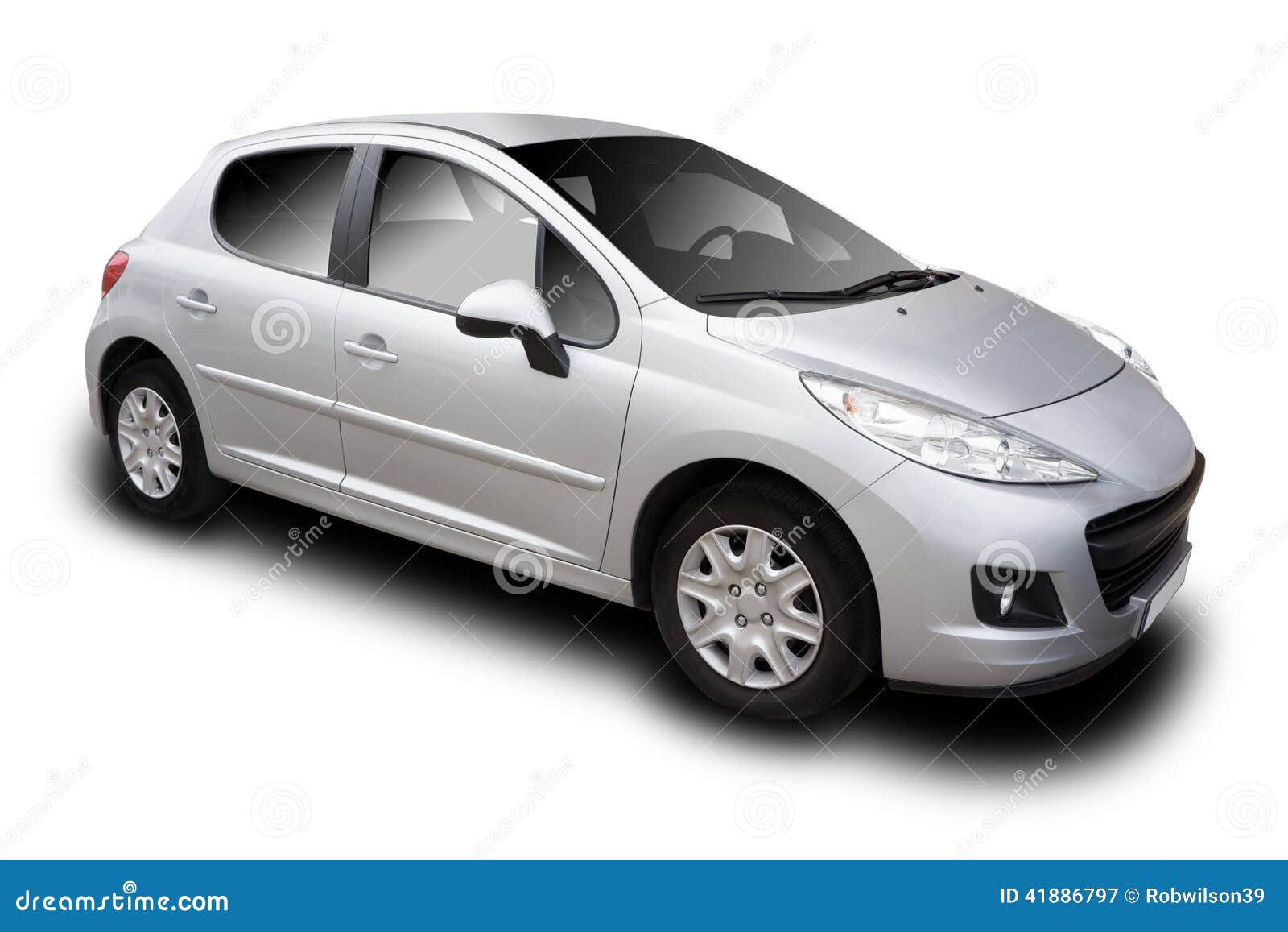 Silver Car stock image. Image of family, isolated, brandless - 41886797