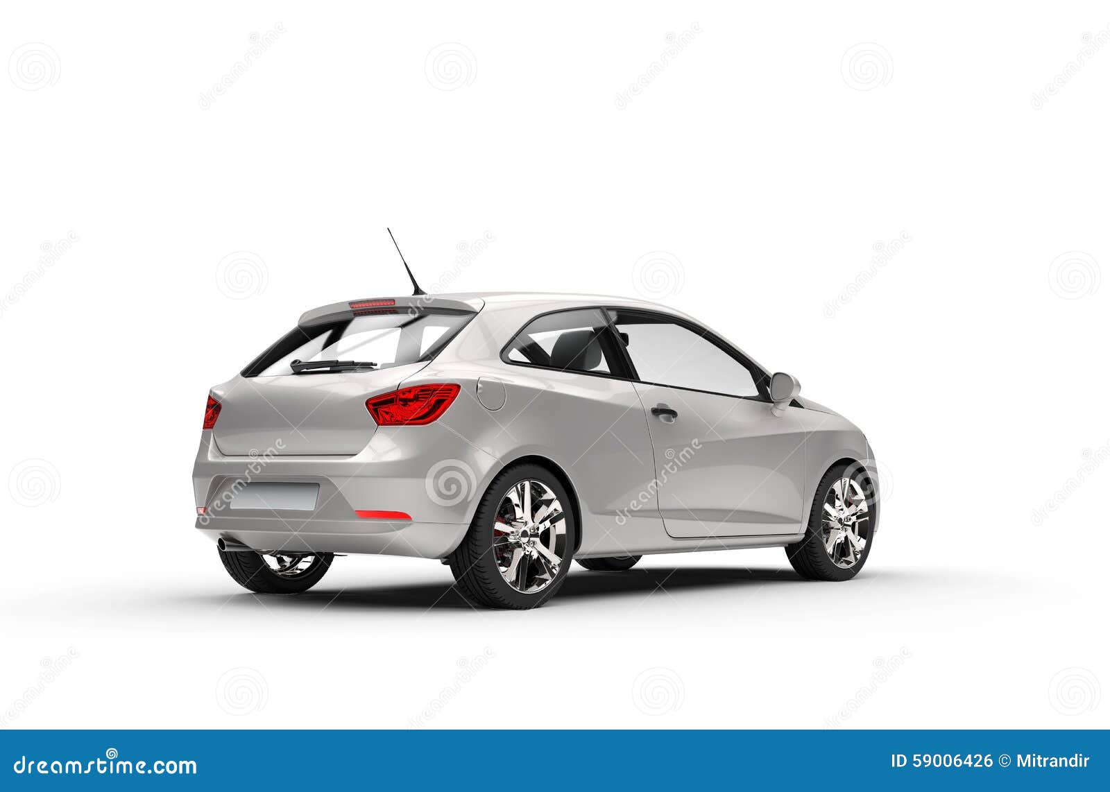 Silver Car - Rear View stock illustration. Illustration of auto - 59006426