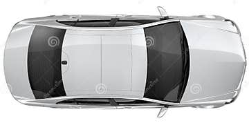 Silver car - top view stock illustration. Illustration of glass - 38720086