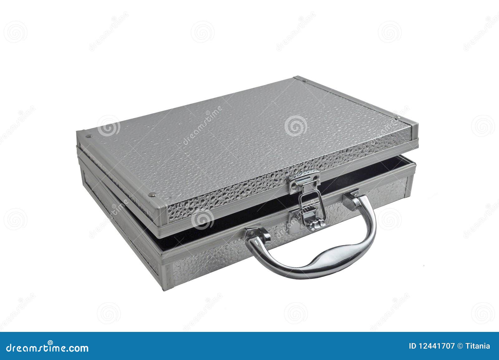 Silver case 2 stock image. Image of macro, luggage, silver - 12441707