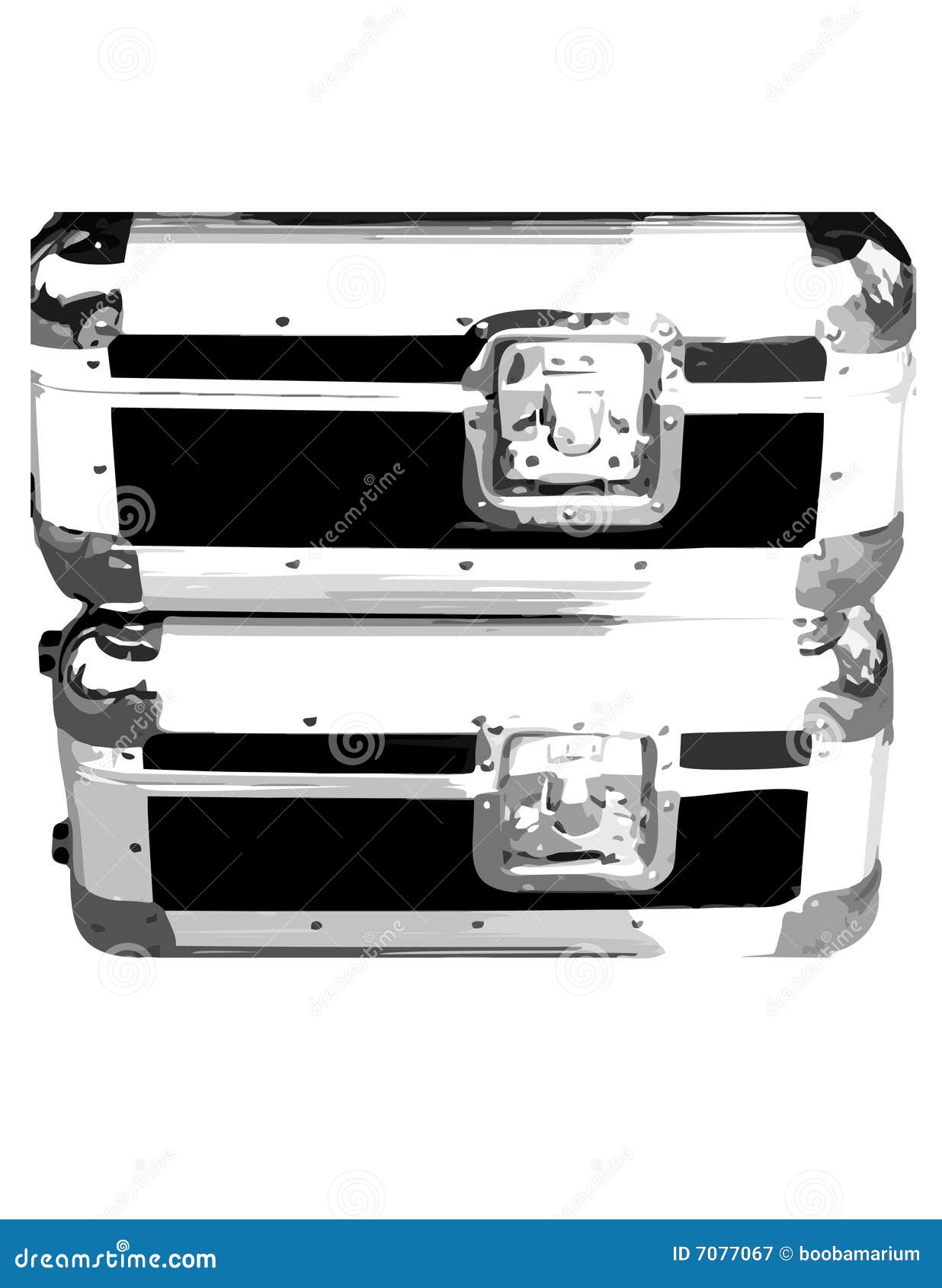 Silver case stock vector. Illustration of costume, bags - 7077067