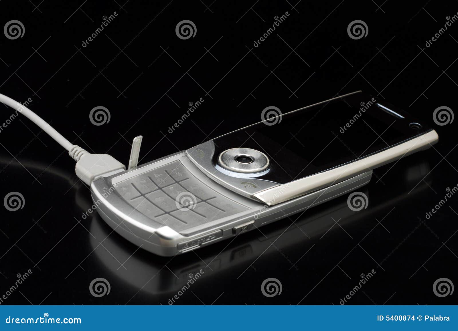 Silver cell phone stock photo. Image of gadget, global - 5400874