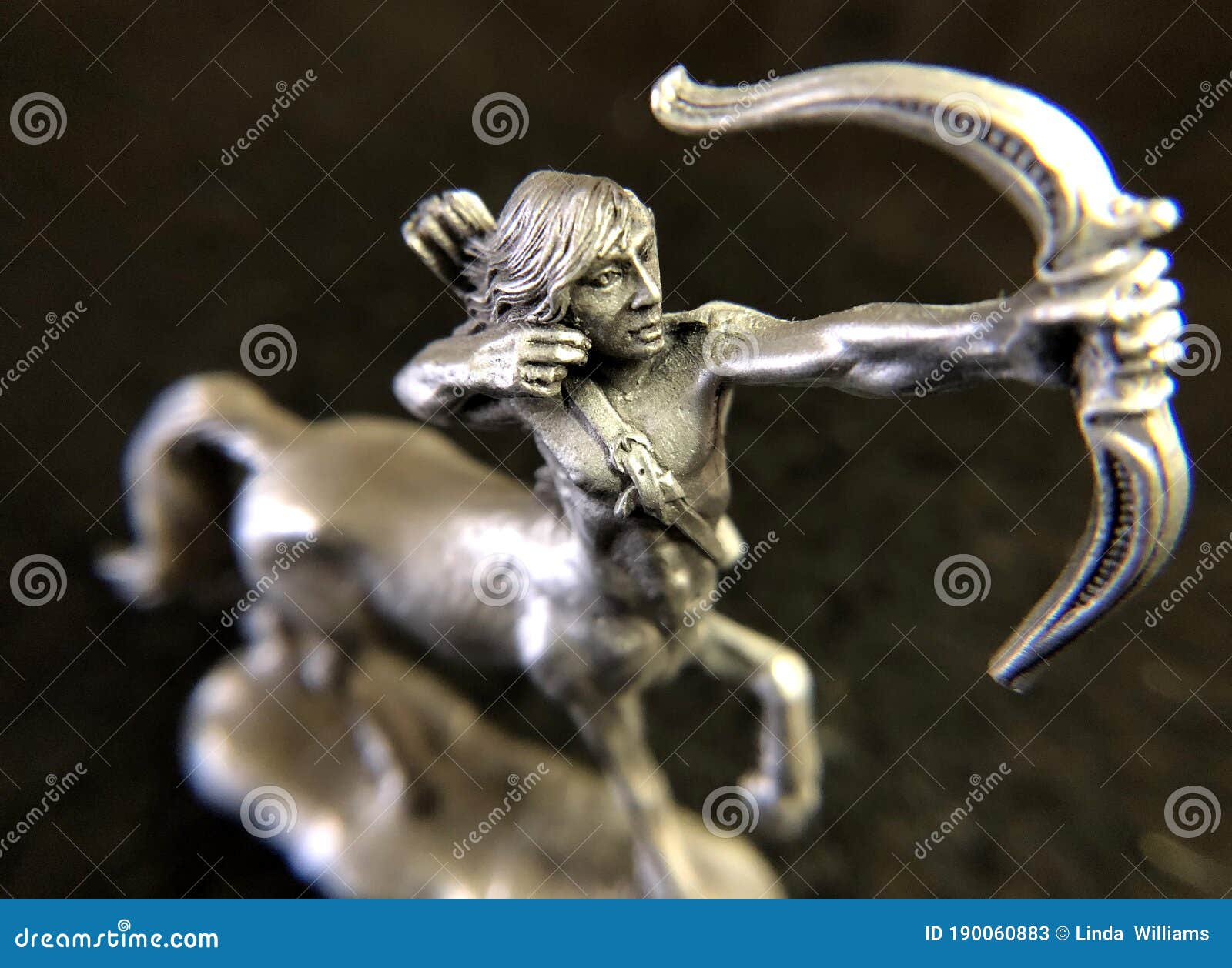Silver Centaur Archer Seeks His Target Stock Image - Image of intent ...
