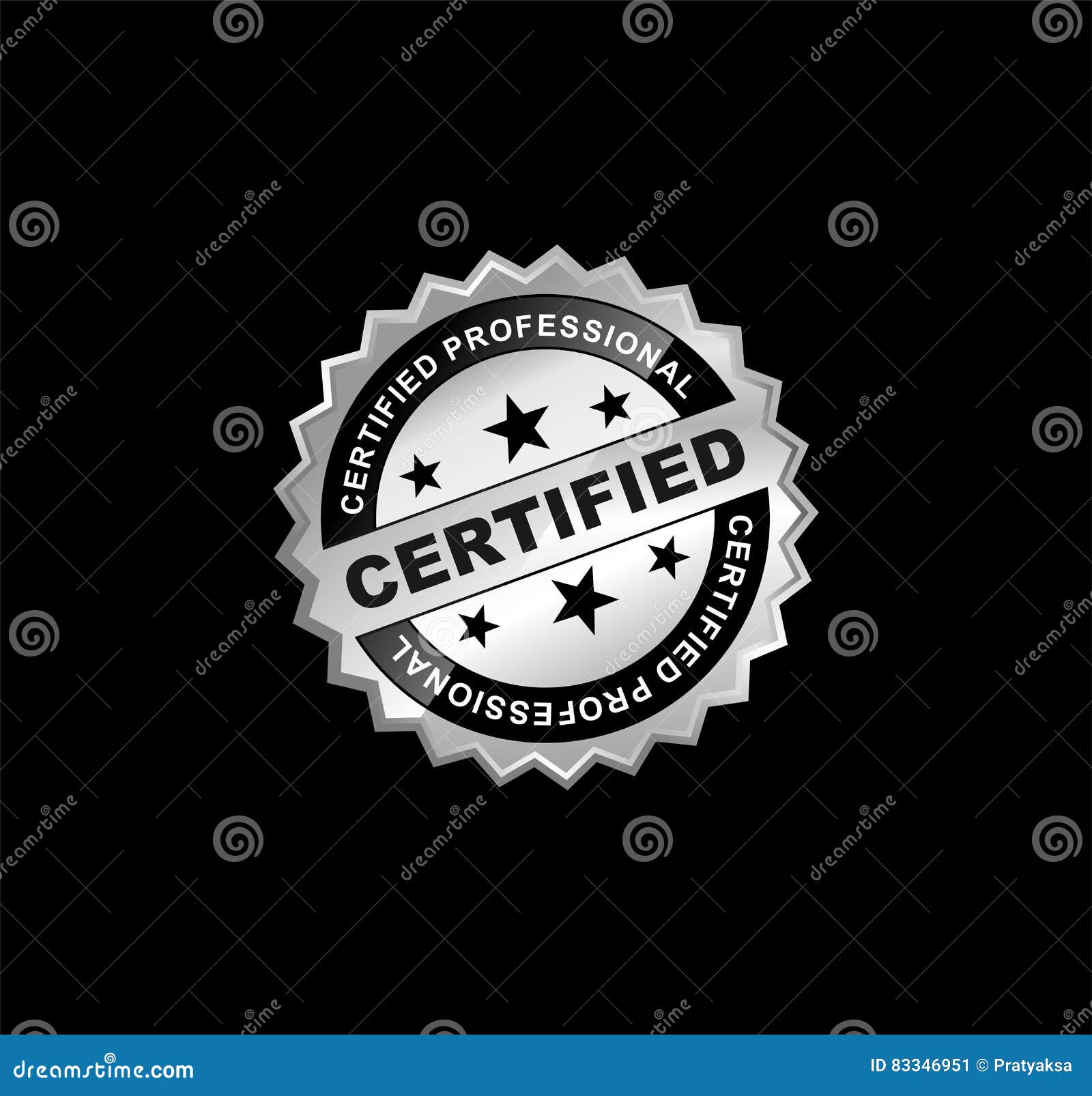 Silver Certified Sticker or Emblem Stock Vector - Illustration of ...