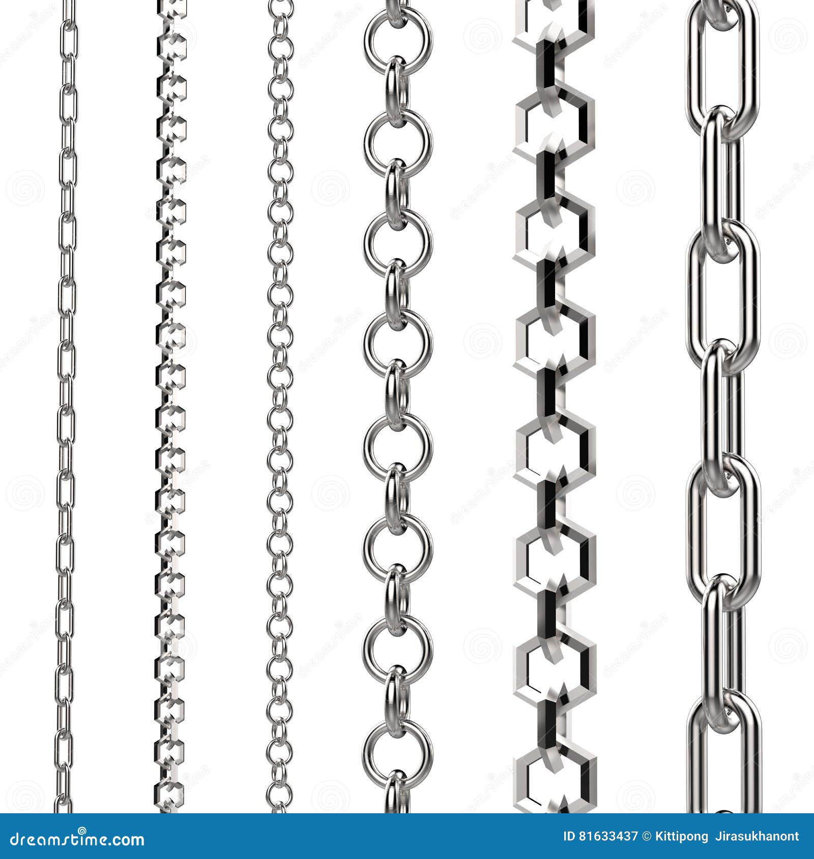 Silver chain stock illustration. Illustration of rendering - 81633437