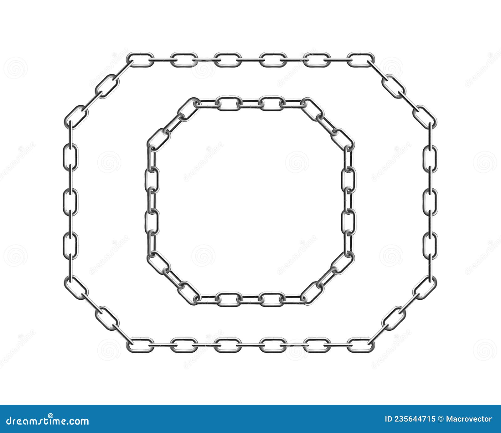 Silver Chain Frame Composition Stock Vector - Illustration of concept ...