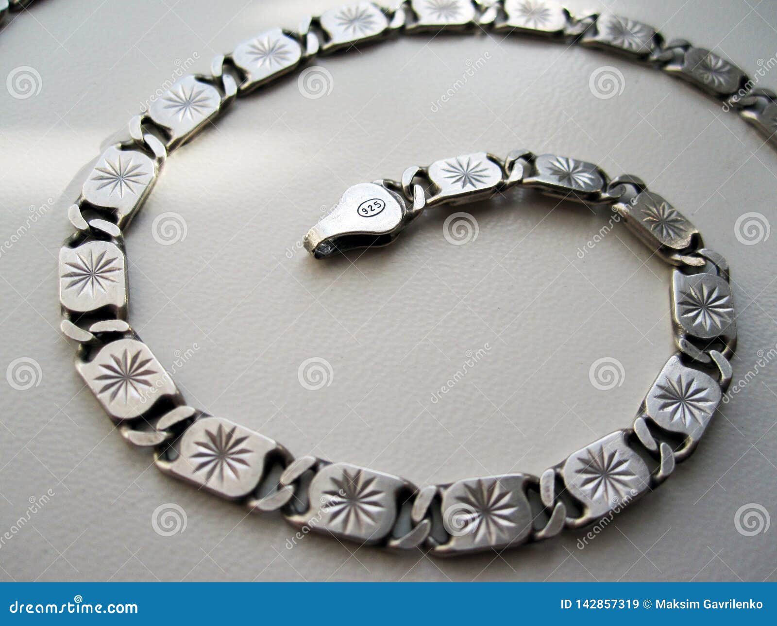 Silver Chain on Gray Background Stock Image - Image of gray, silver ...