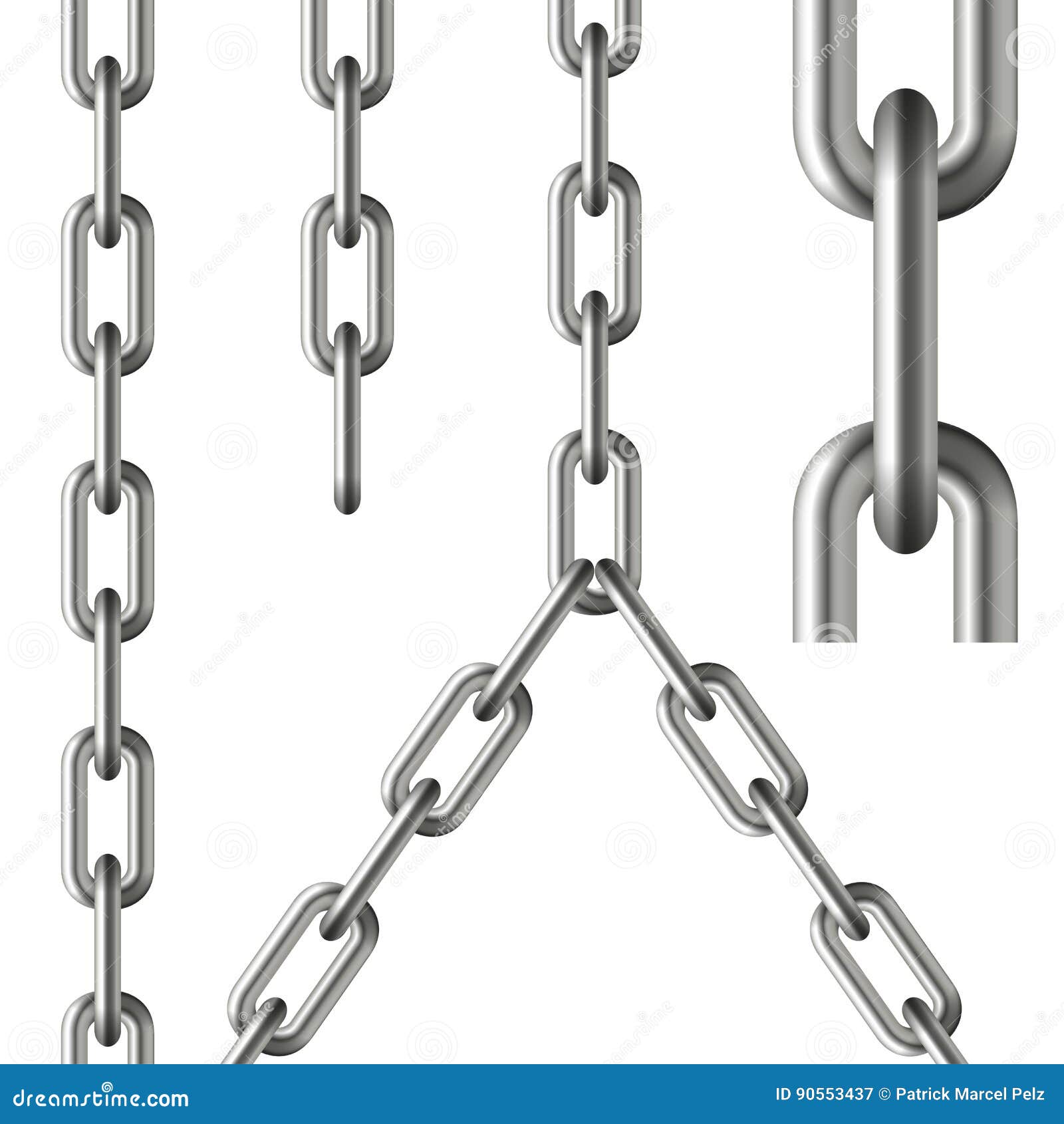 Silver chain illustrations stock vector. Illustration of stability ...