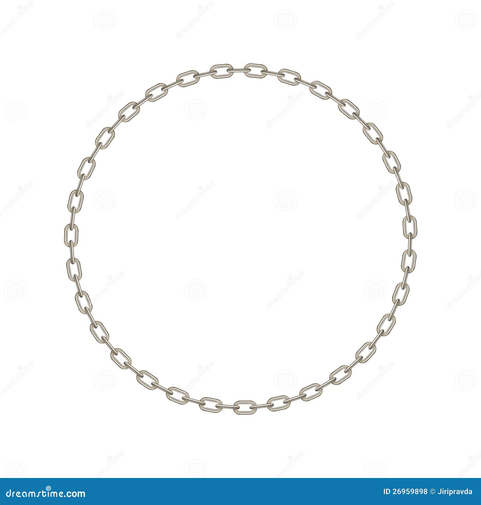 Silver Chain in Shape of Circle Stock Vector - Illustration of close ...