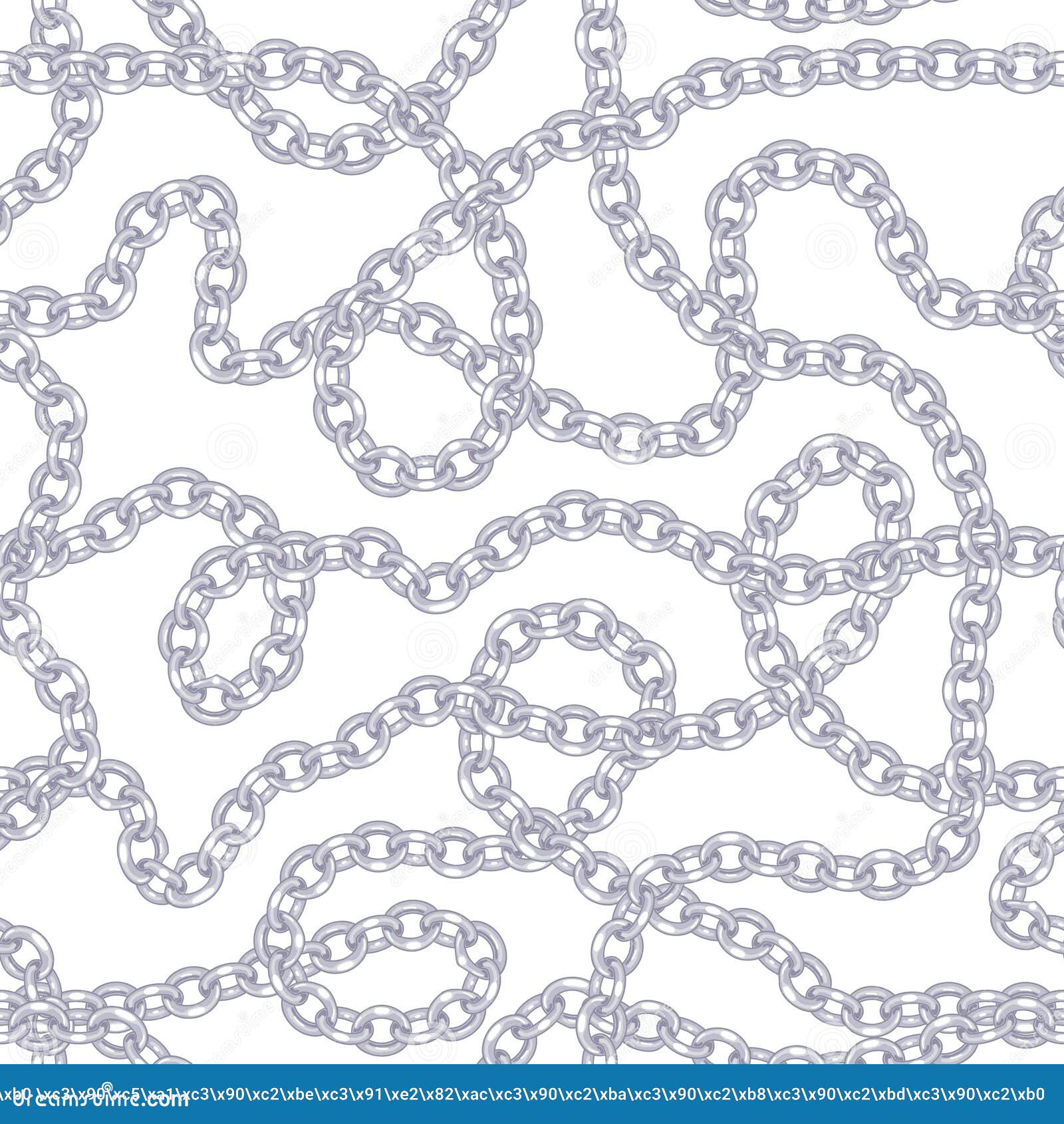Silver Chains Seamless Pattern. Template for Your Stock Vector ...