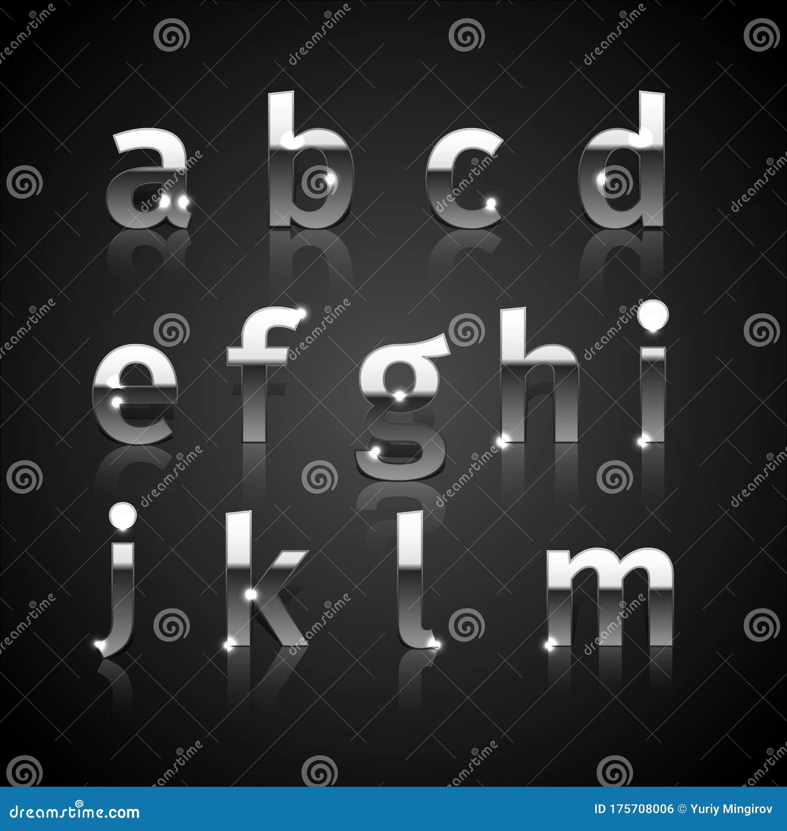 Silver Characters Collection Stock Vector - Illustration of vector ...
