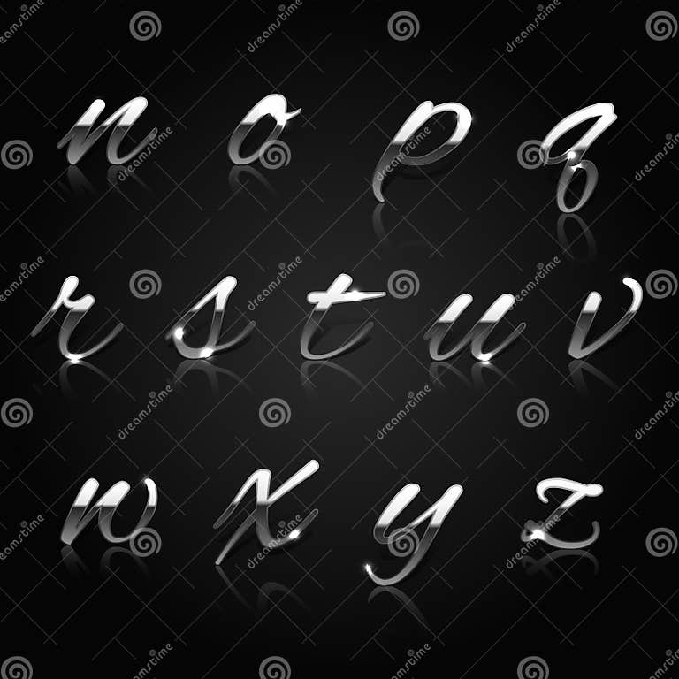 Silver Characters Collection Stock Vector - Illustration of glamour ...