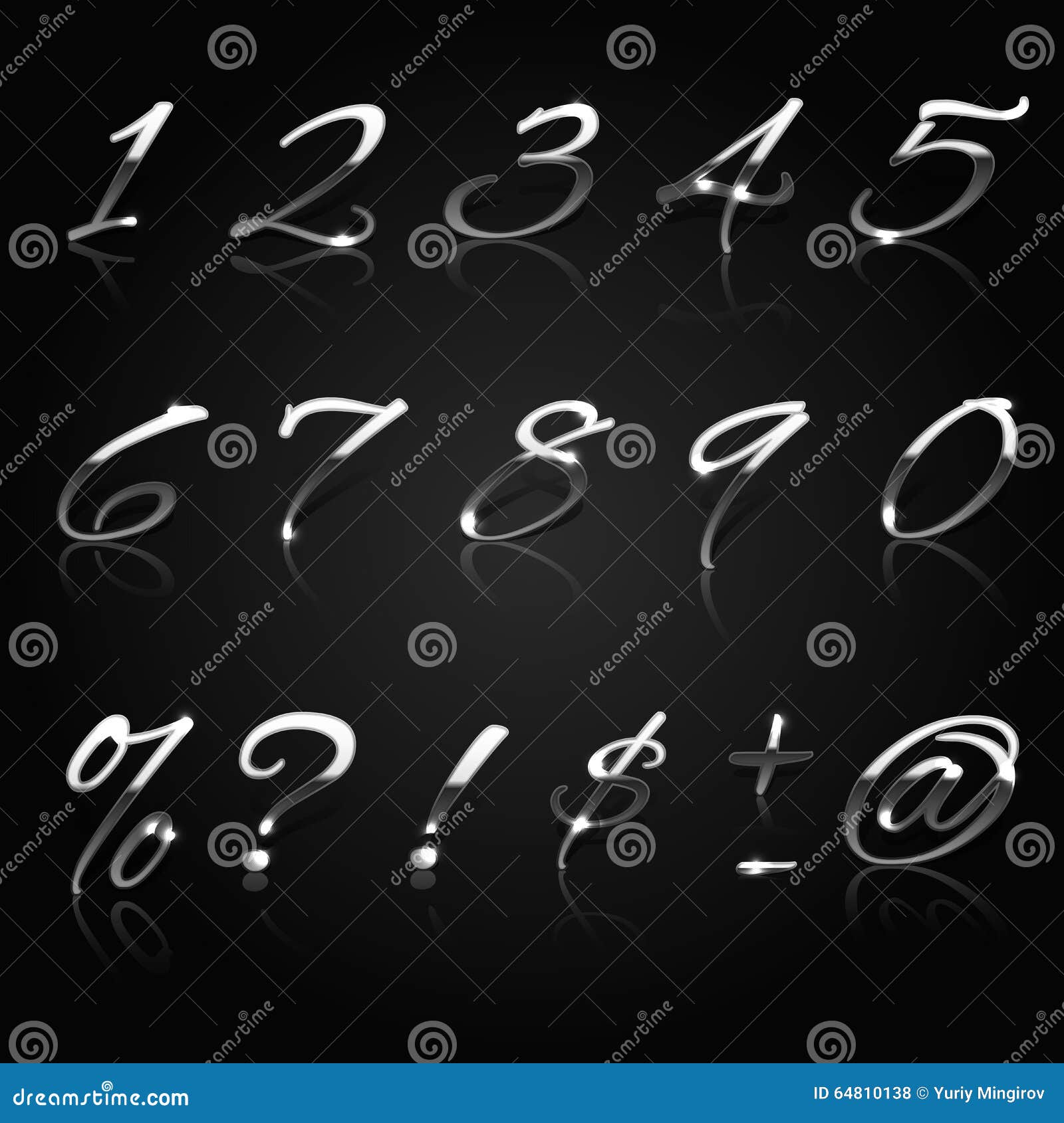 Silver Characters Collection Stock Vector - Illustration of alphabet ...