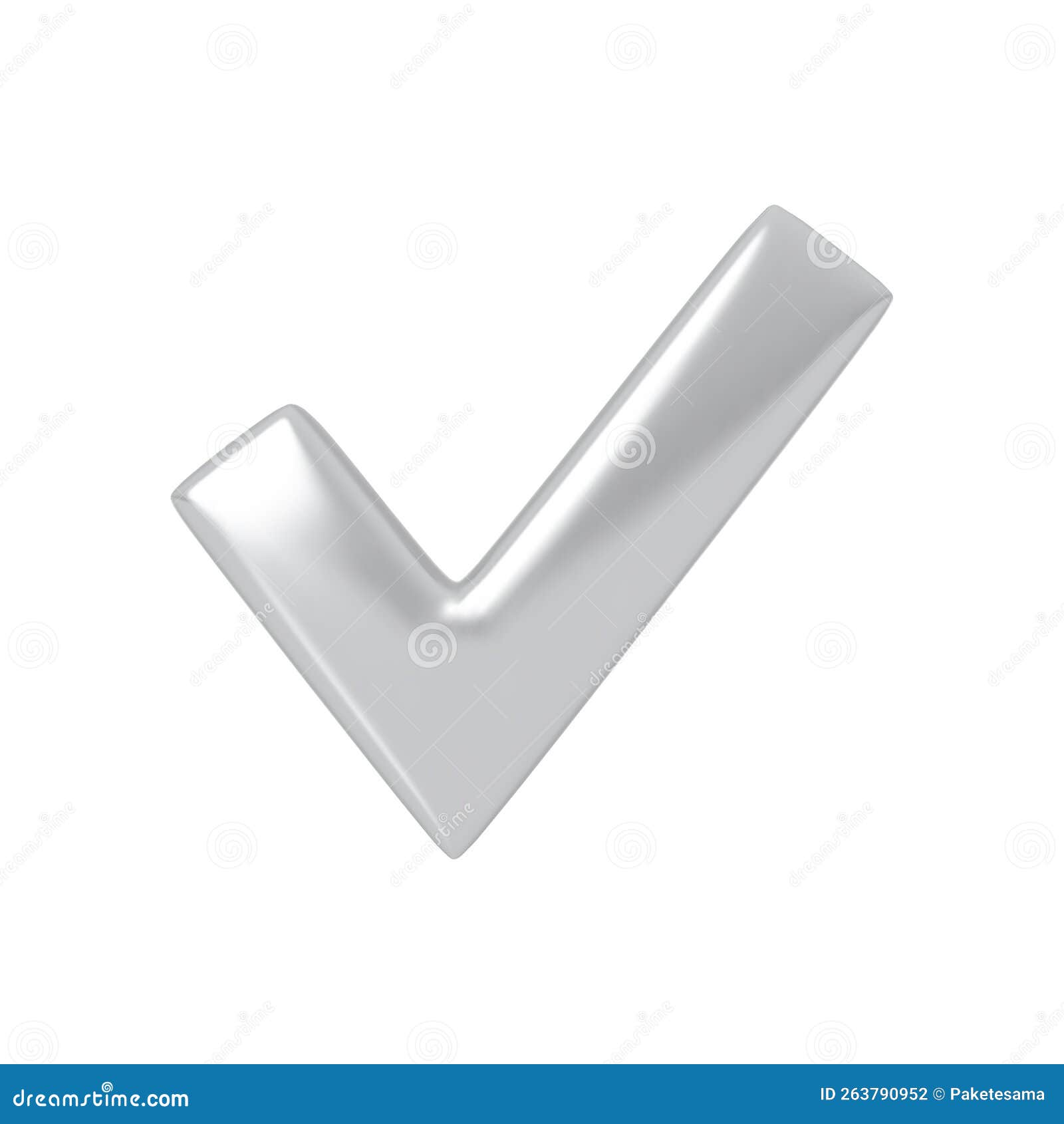Silver Check Mark Icon or Symbol with 3D Effect Stock Vector ...